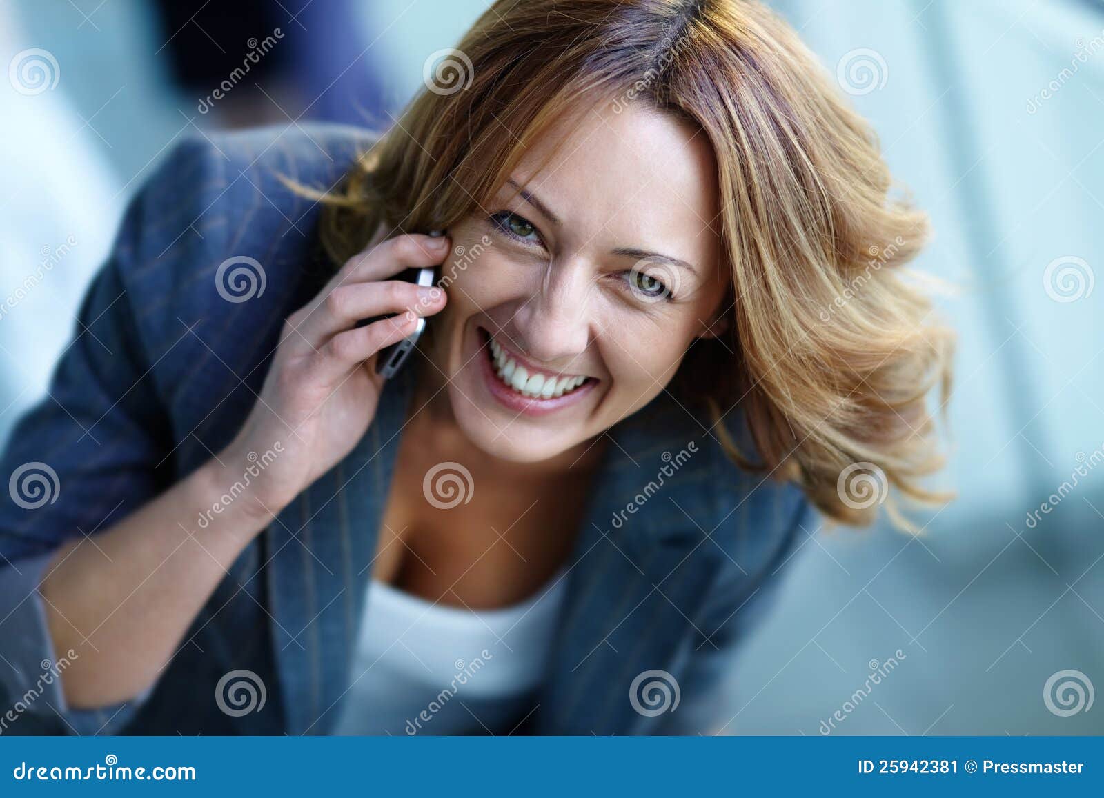 Calling by phone stock image. Image of caucasian, feminine - 25942381