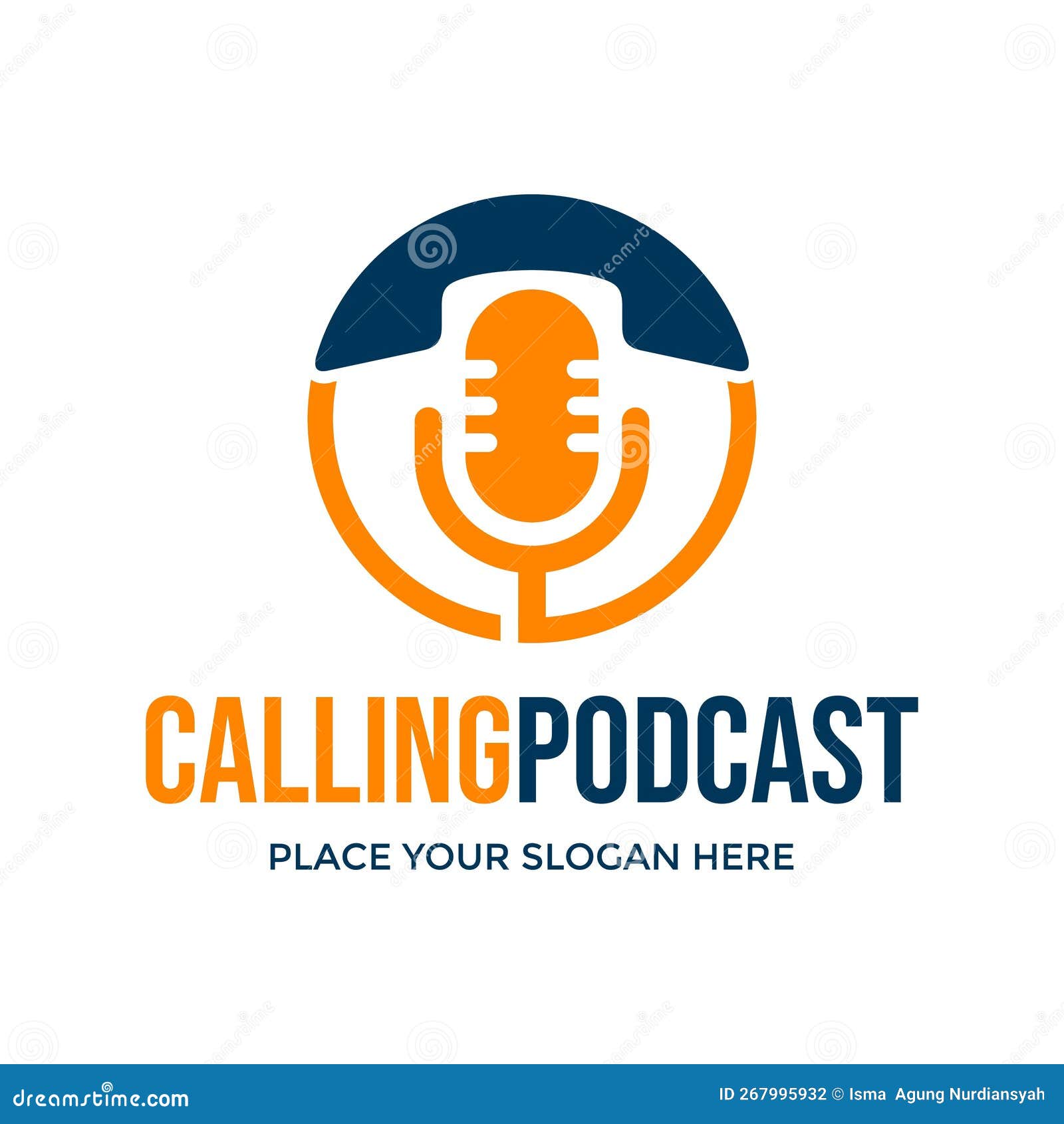 Calling Podcast Logo Vector Stock Vector - Illustration of icon ...