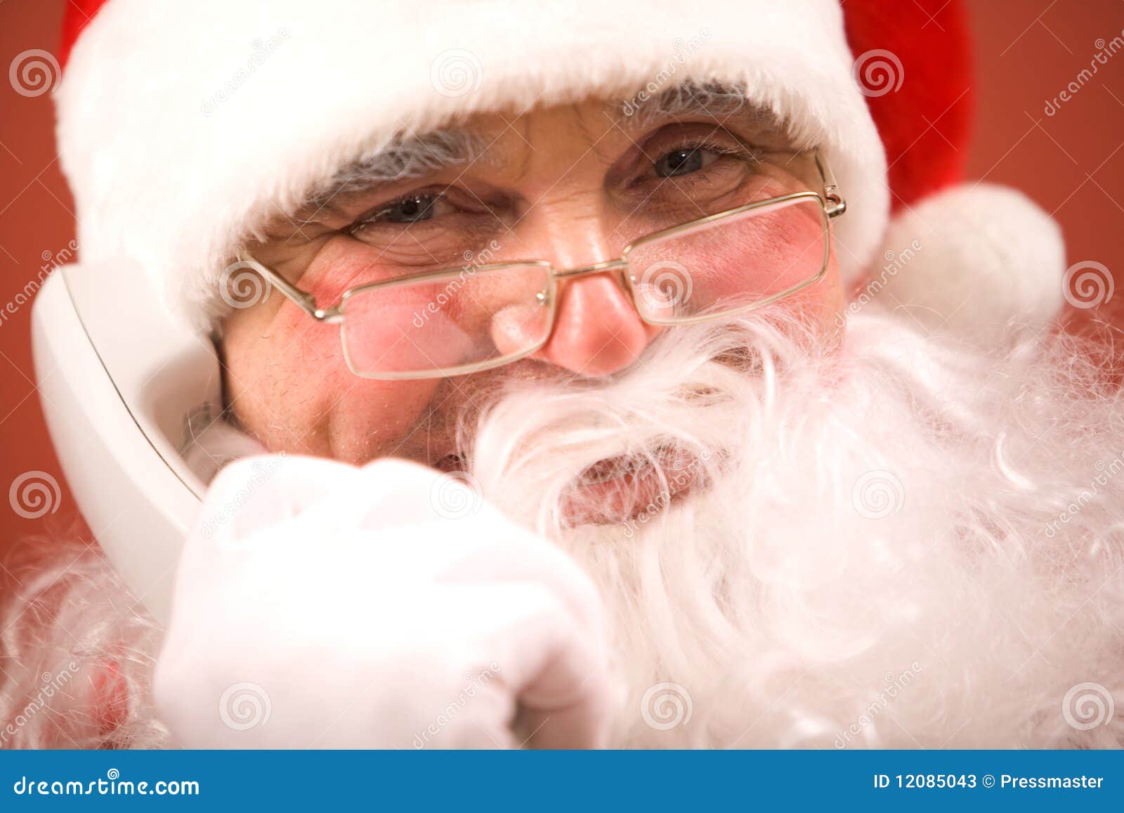 Calling Santa Claus stock image. Image of receiver, christmastime ...