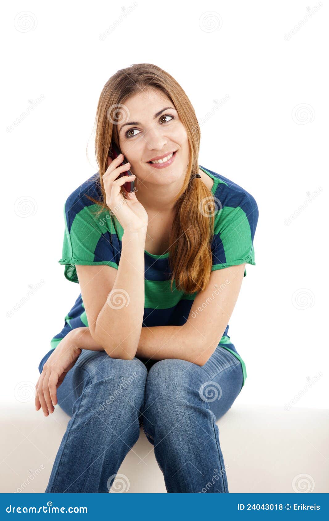Calling someone stock photo. Image of cute, cellphone - 24043018