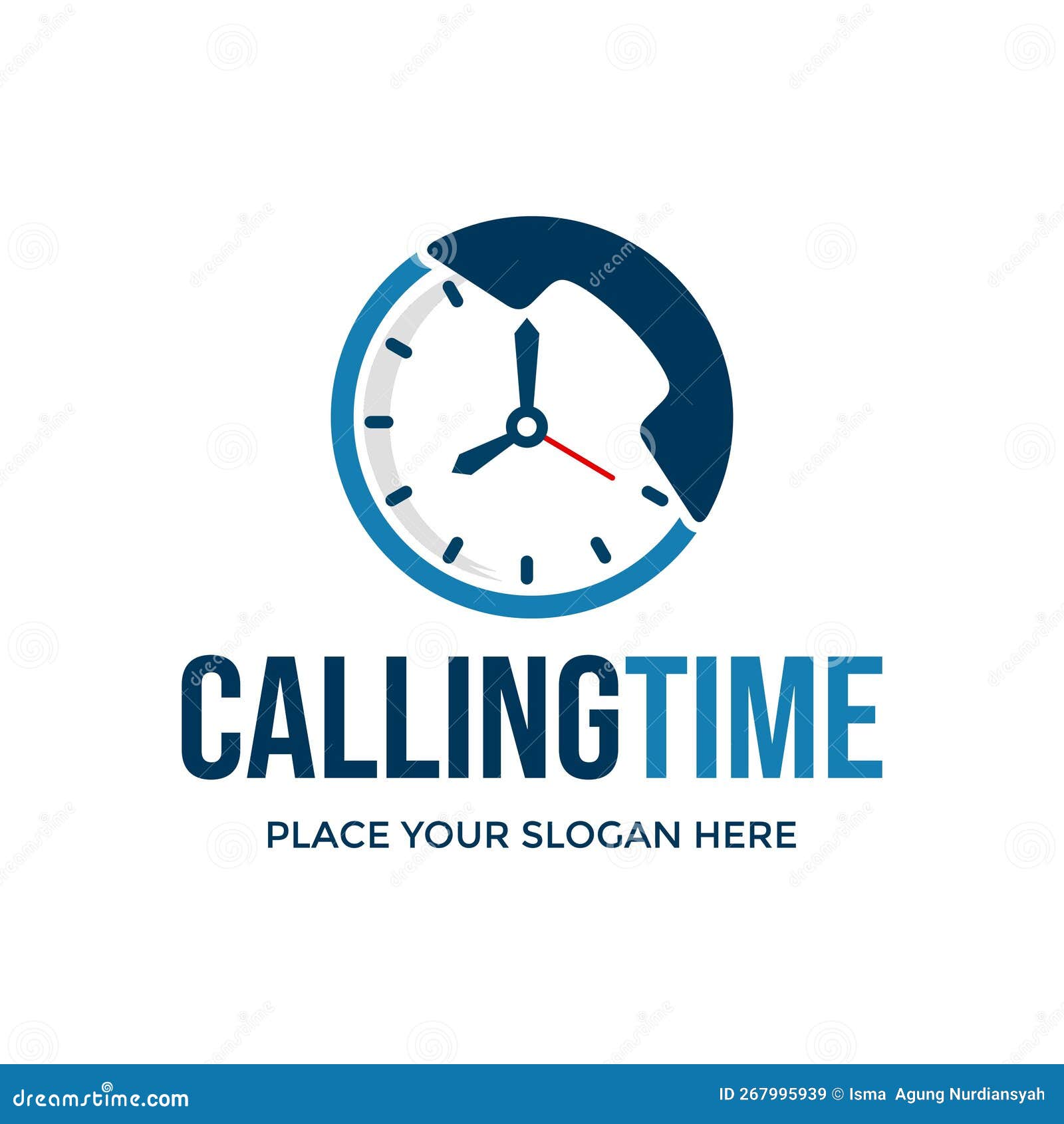 Calling Time Logo Vector stock vector. Illustration of efficiency ...