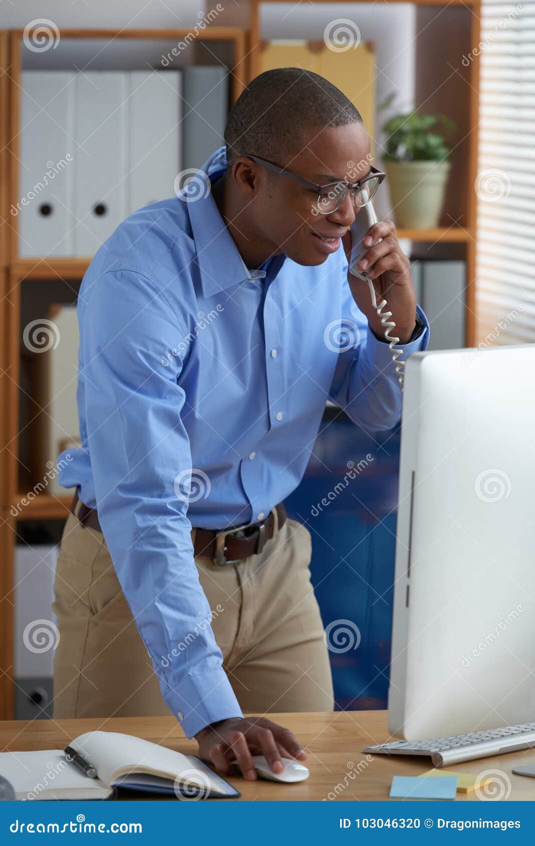 Calling to client stock photo. Image of client, person - 103046320