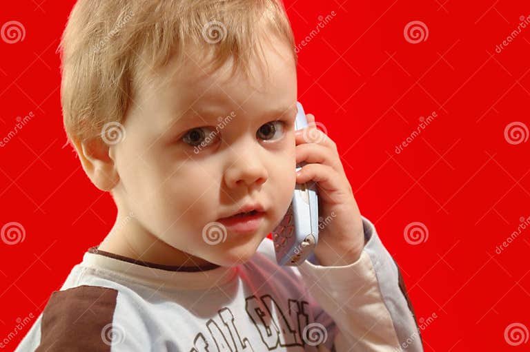 Calling to mom stock photo. Image of cellphone, listening - 50404