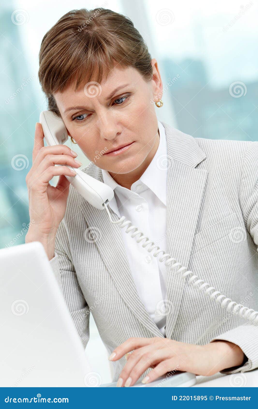 Calling woman stock image. Image of corporate, agent - 22015895