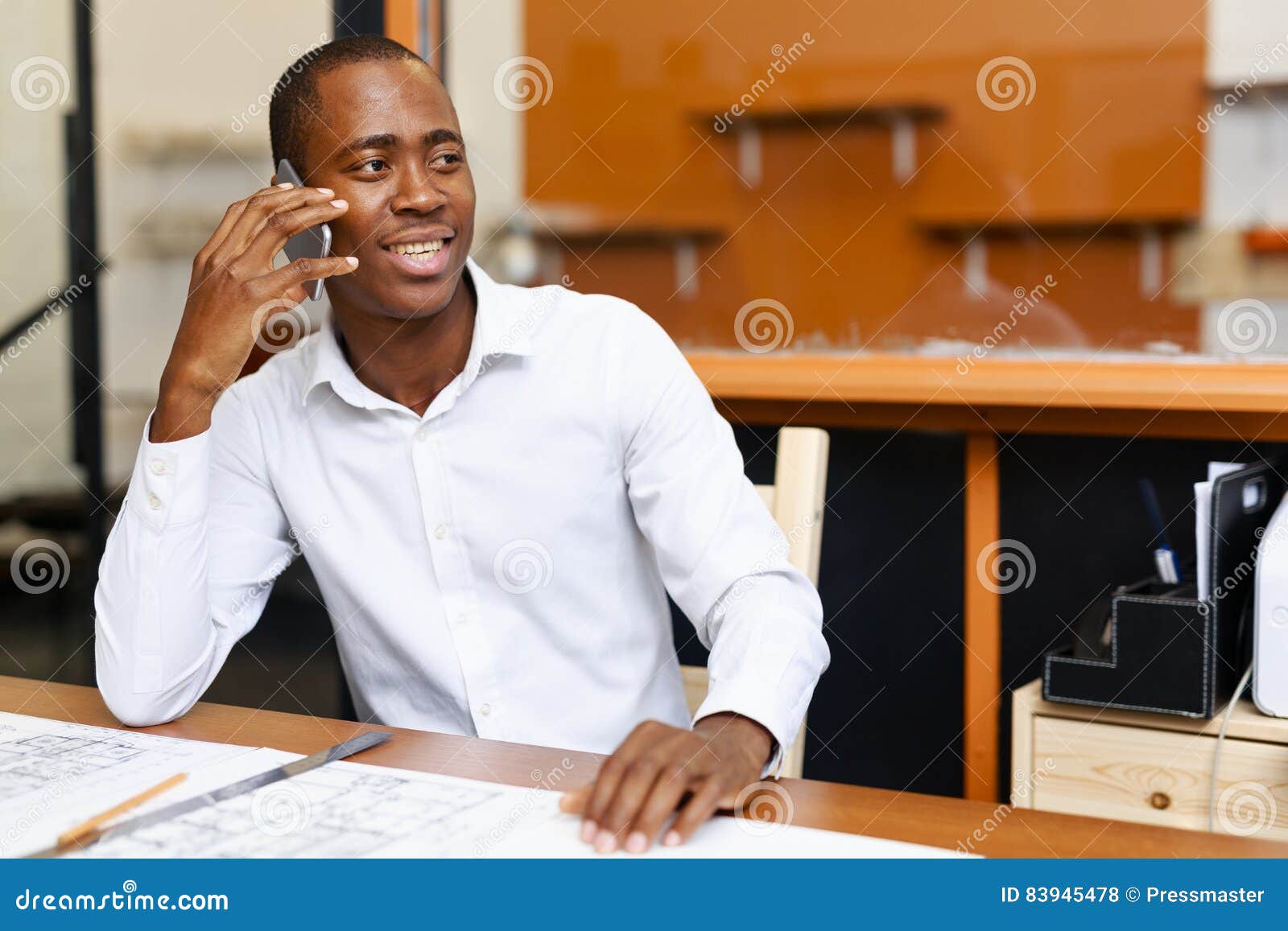 Calling by workplace stock photo. Image of specialist - 83945478