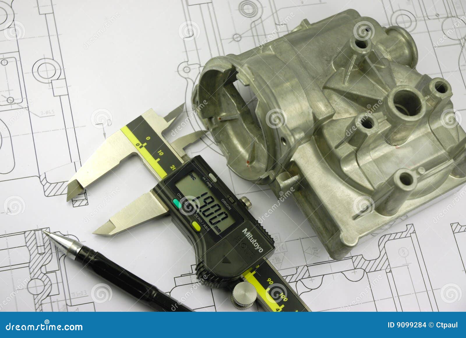 Mechanical Part With Metal Components And Hydraulic Valves Royalty-Free ...