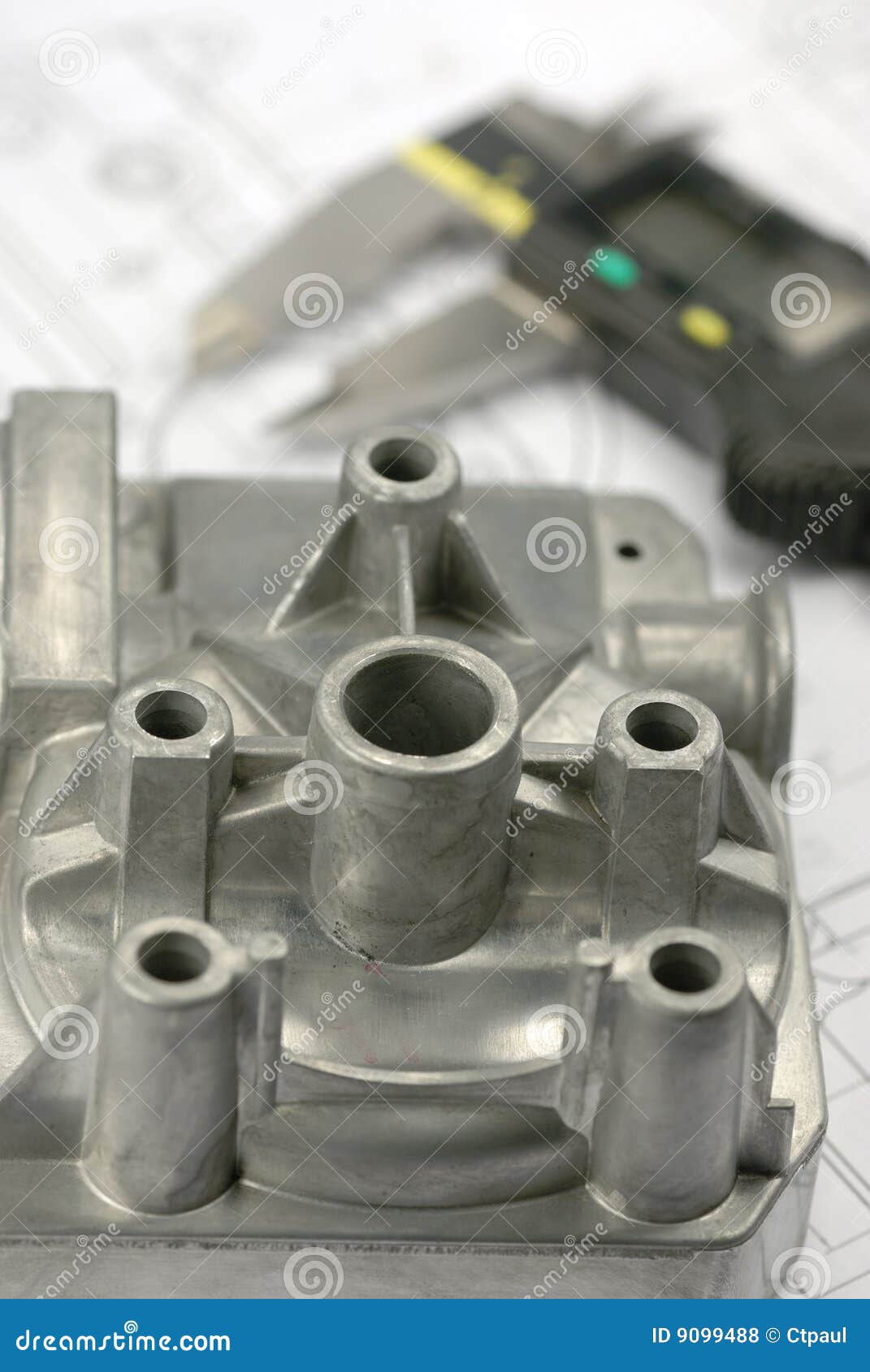 Mechanical Part With Metal Components And Hydraulic Valves Stock ...