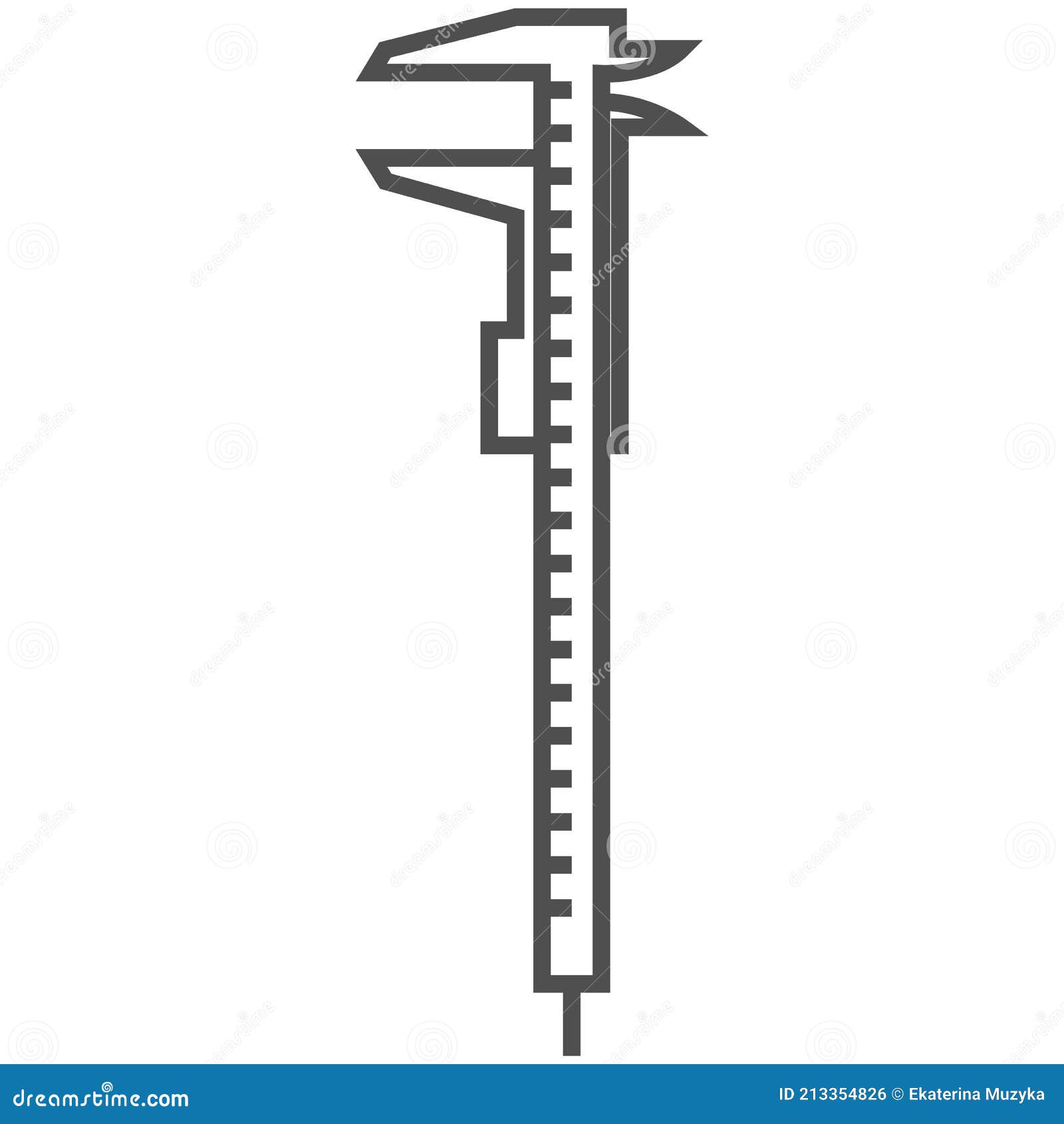 Device Micrometer Icon, Cartoon Style Vector Illustration ...