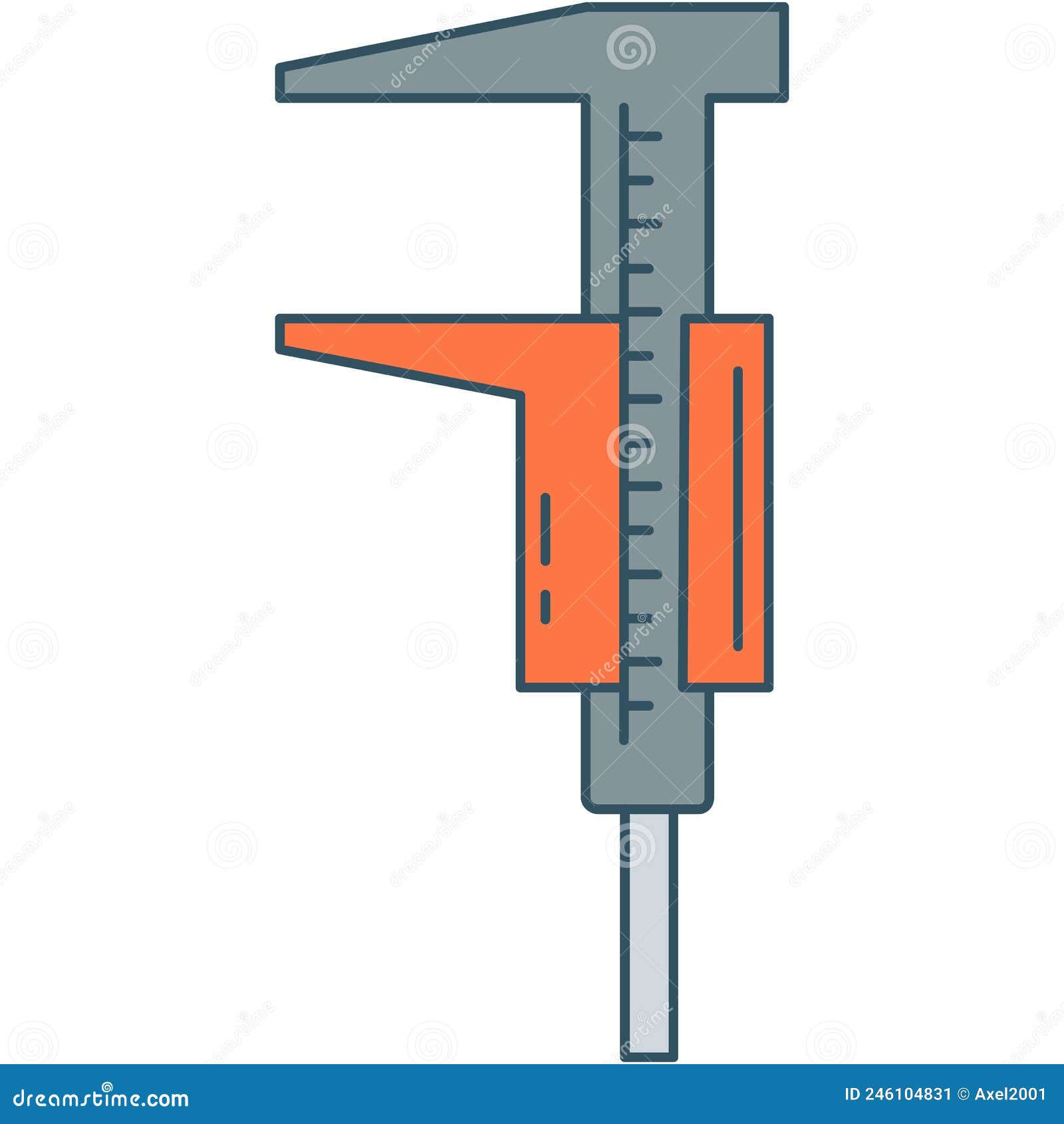 Calliper Flat Landing Page Website Template. Thermometer, Scales ...