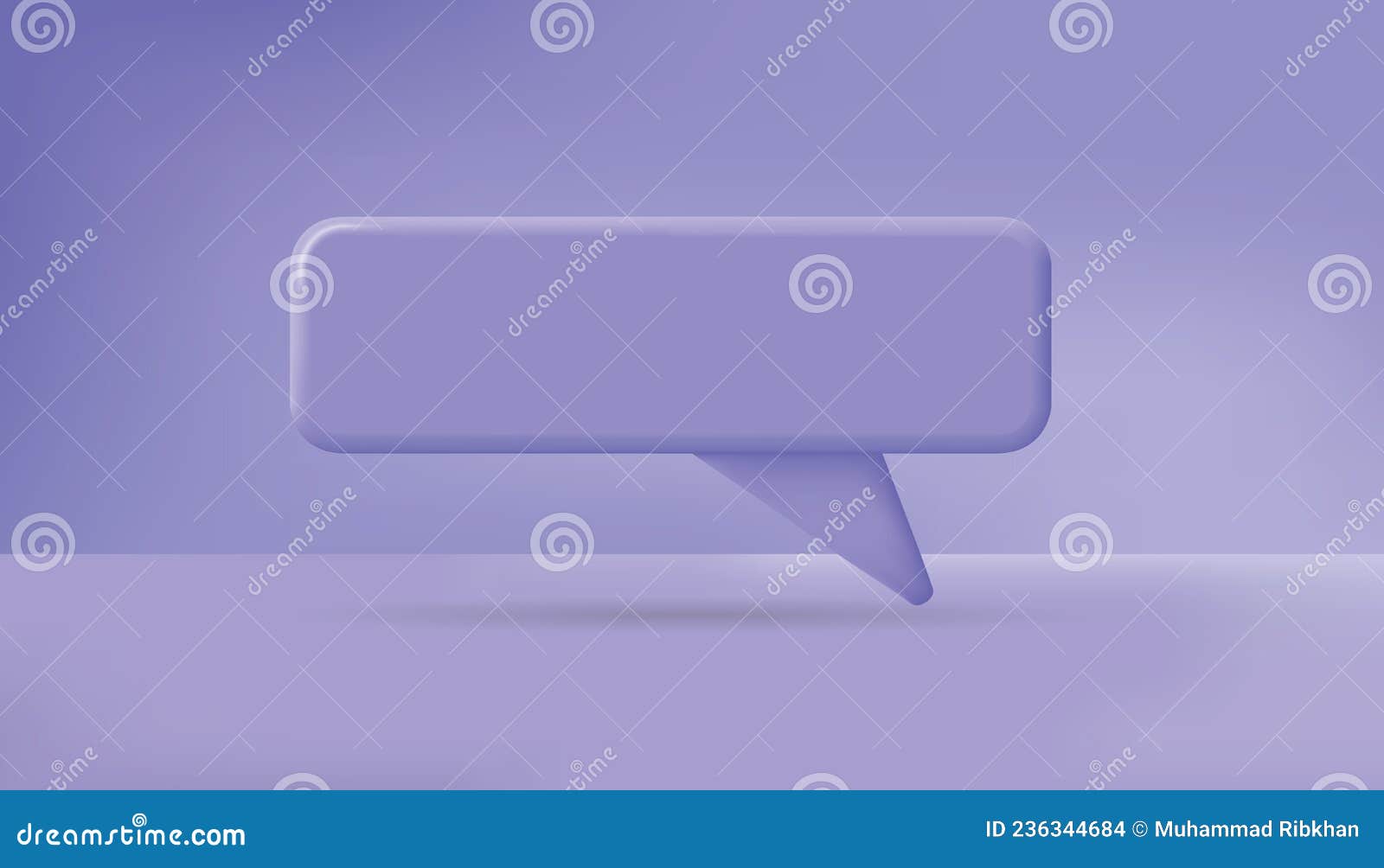 Callout Message Purple Background Template with Modern 3d Render Style ...