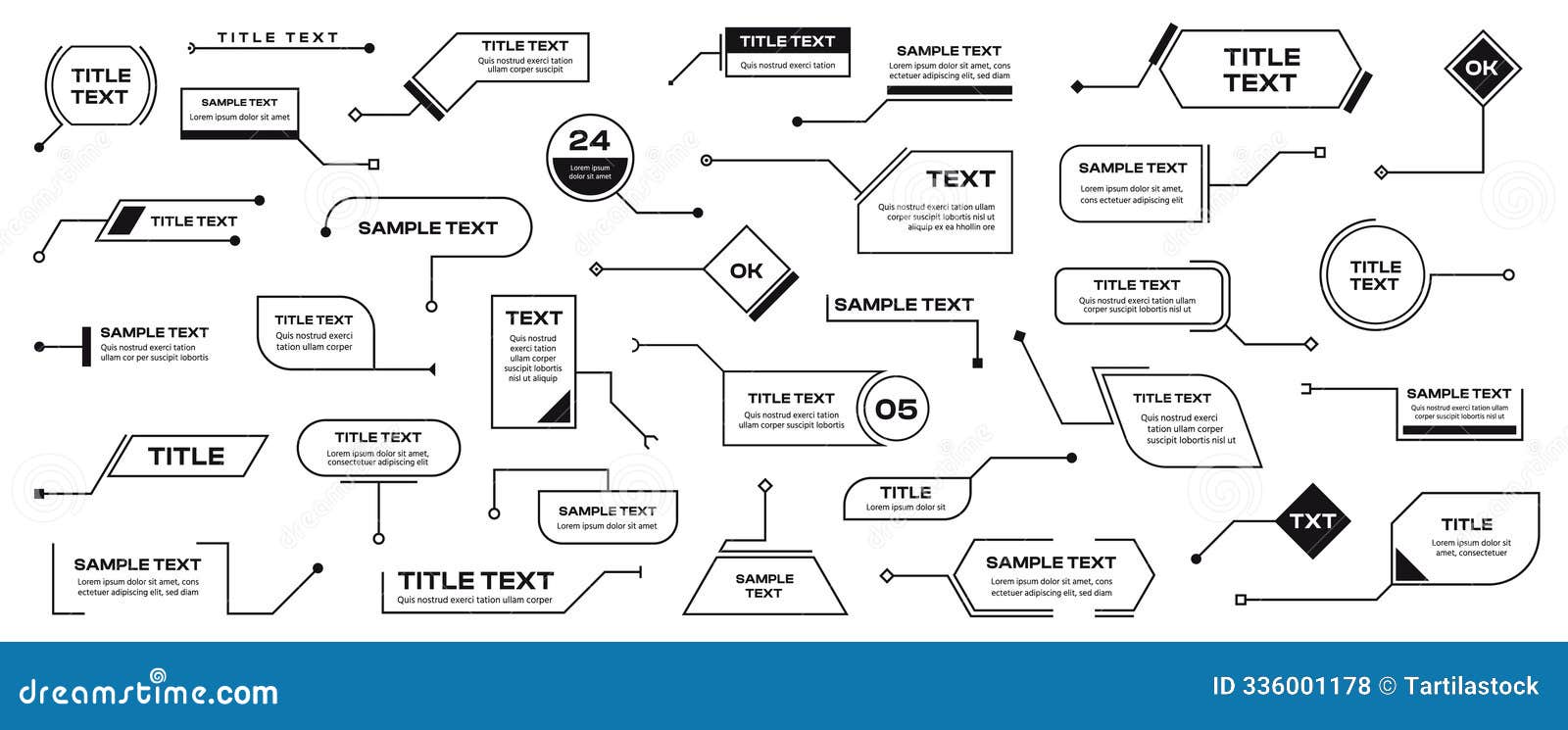 Callout Messages. Futuristic Digital Banner With Text And Arrow ...