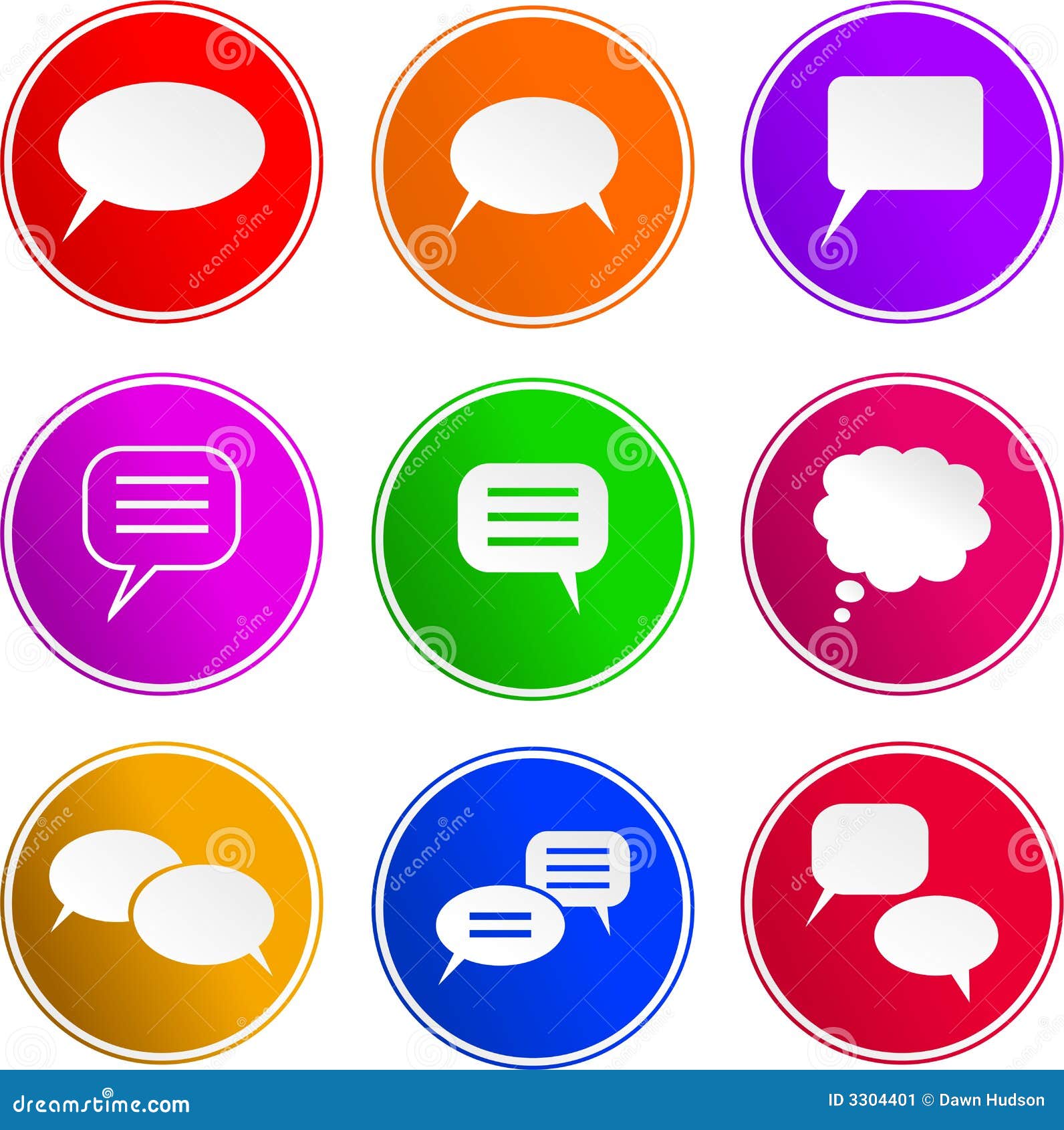 Callout sign icons stock vector. Illustration of colours - 3304401