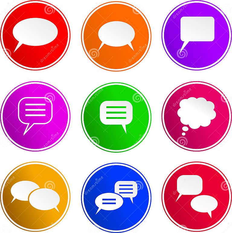 Callout sign icons stock vector. Illustration of colours - 3304401