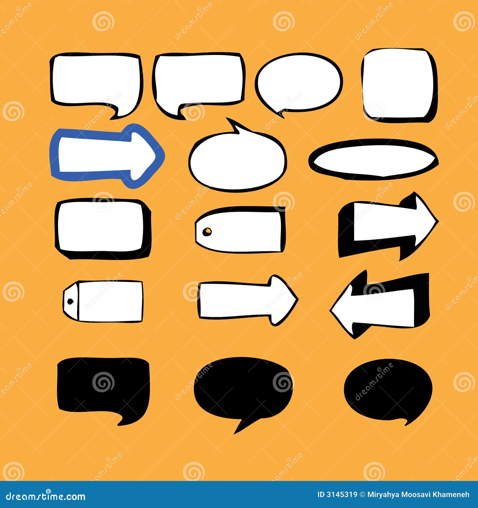 Callout-Speech Bubbles 2 stock vector. Illustration of drawing - 3145319