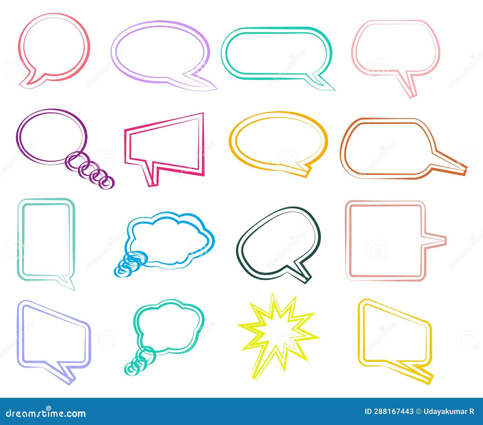 Callout Symbols Outline. Speech Bubble Set. Comic Speech Doodle. Vector ... Callout Symbols Outline. Speech Bubble Set. Comic Speech Doodle. Vector ...