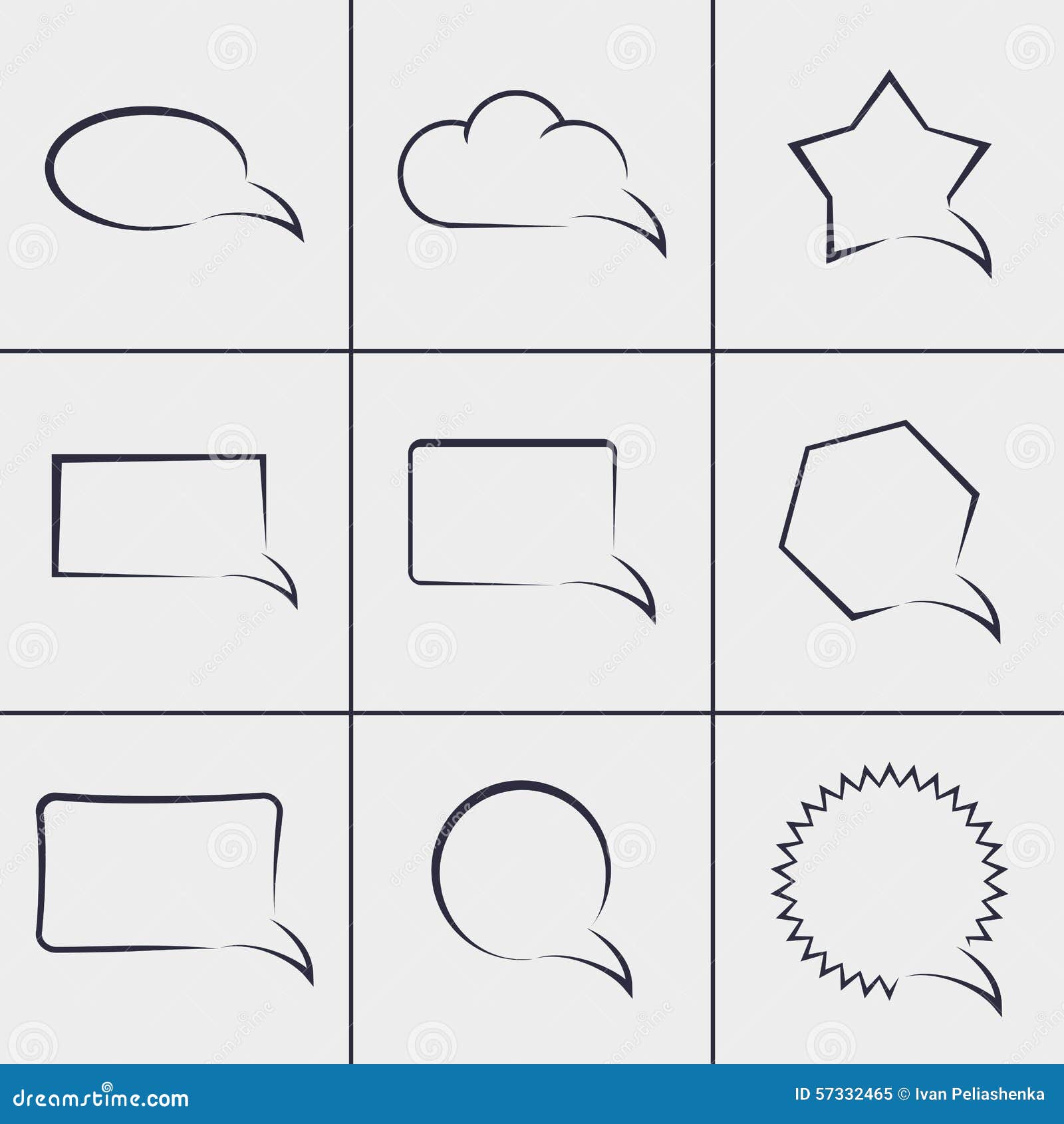 Callouts icons stock illustration. Illustration of dialogue - 57332465