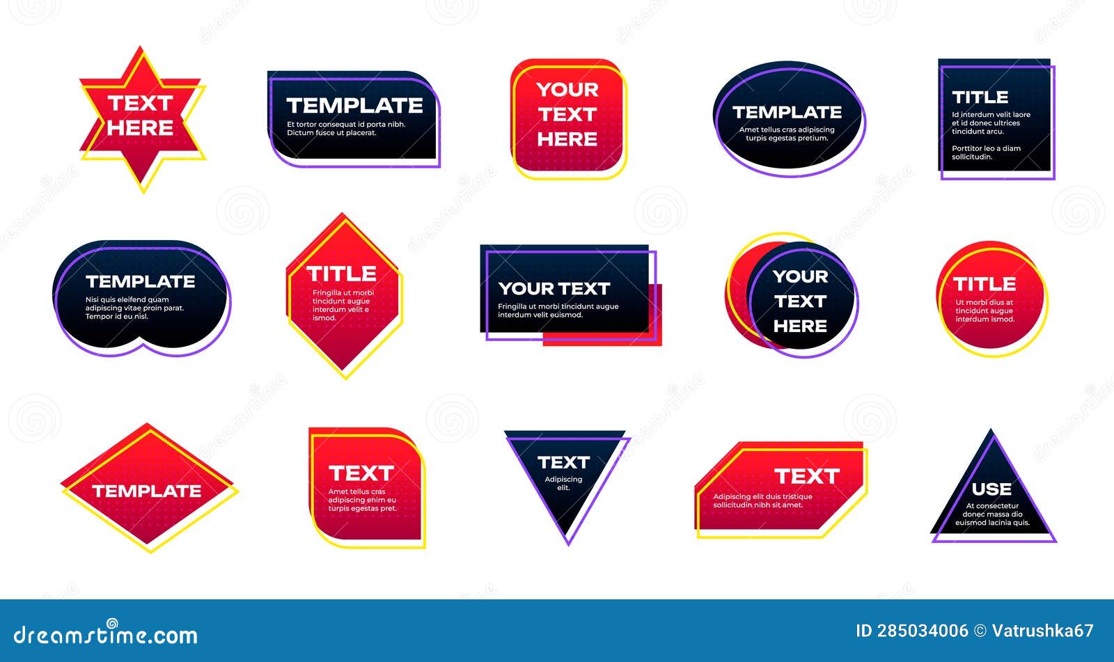 Callouts Templates. Board Layout With Textbox And Shapes, Infographic ...
