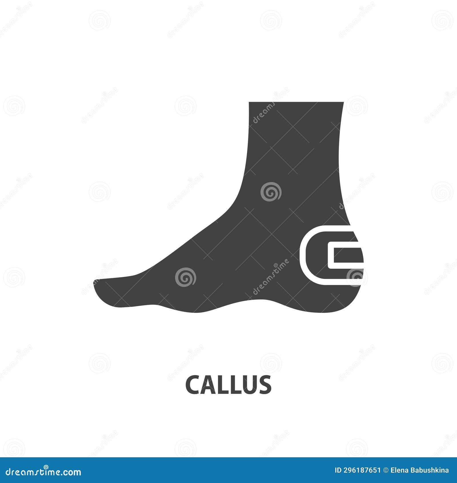 Callus on a Human Leg Glyph Icon. Adhesive Plaster on a Wound Vector ...