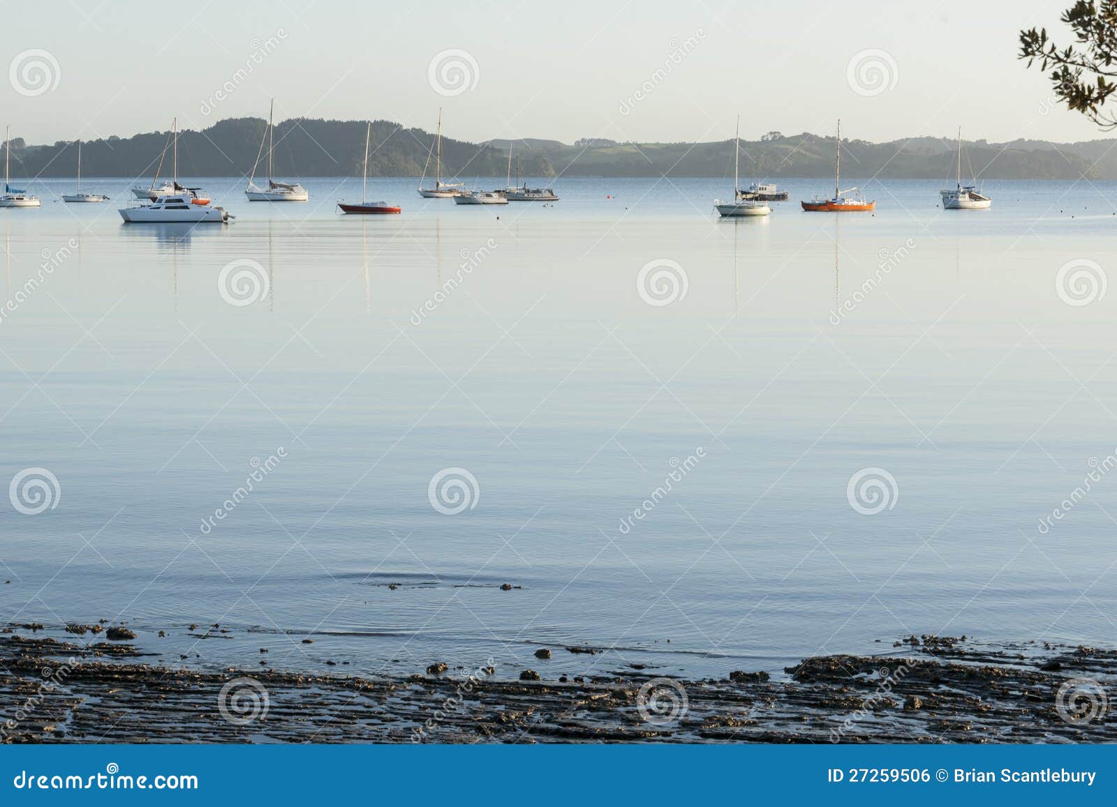 Calm bay. stock photo. Image of boats, blue, scenic, yachts - 27259506
