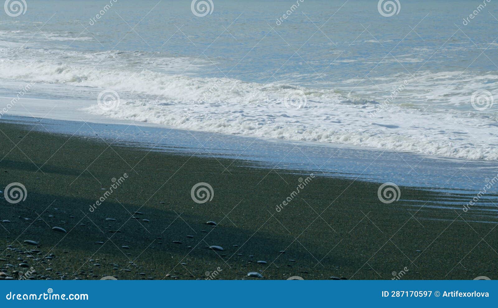 Calm Beach Waves on Shore. Waves on the Beach. Suitable for Background ...