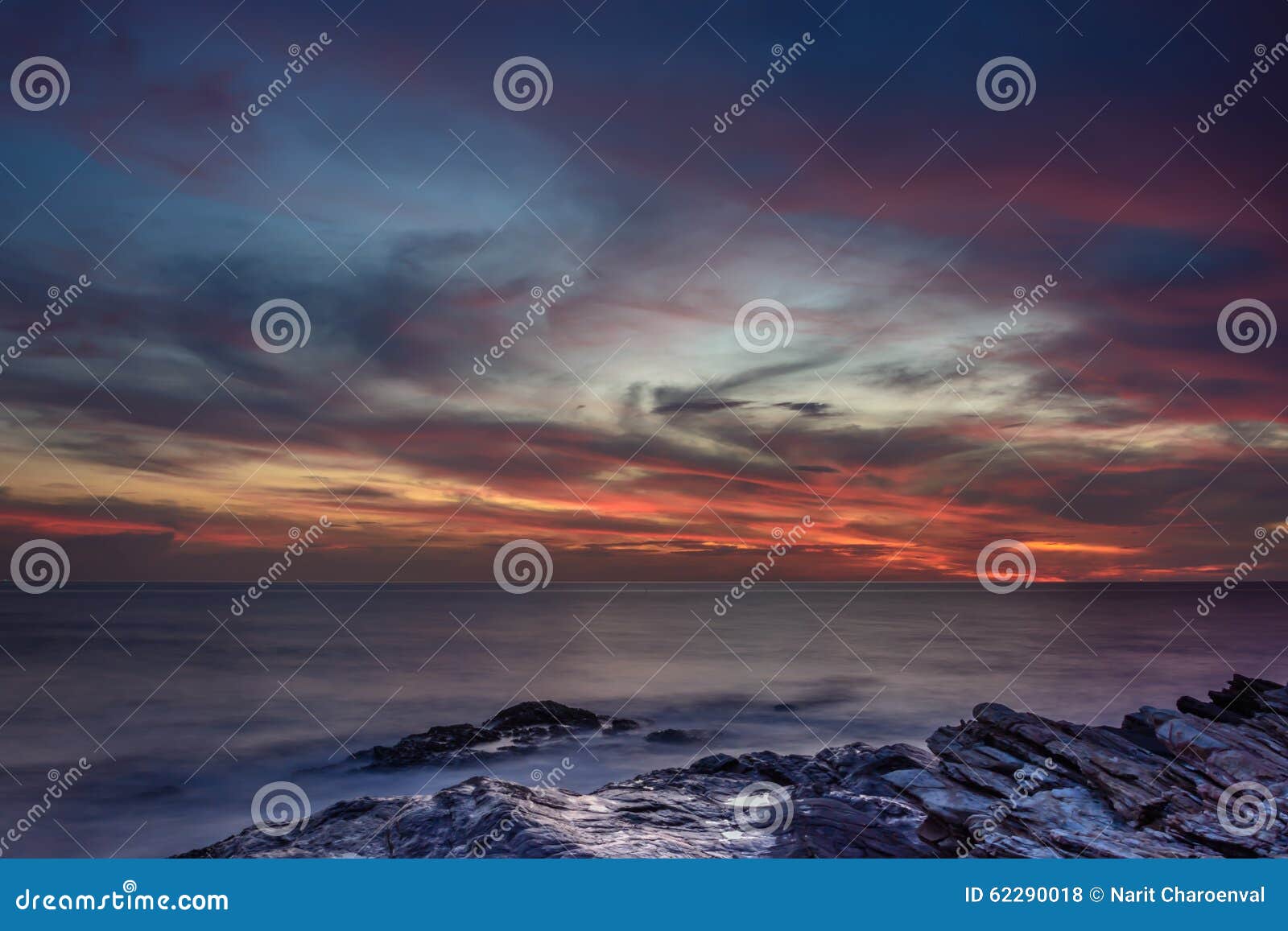 Calm Beautiful sunset stock photo. Image of clouds, orange - 62290018