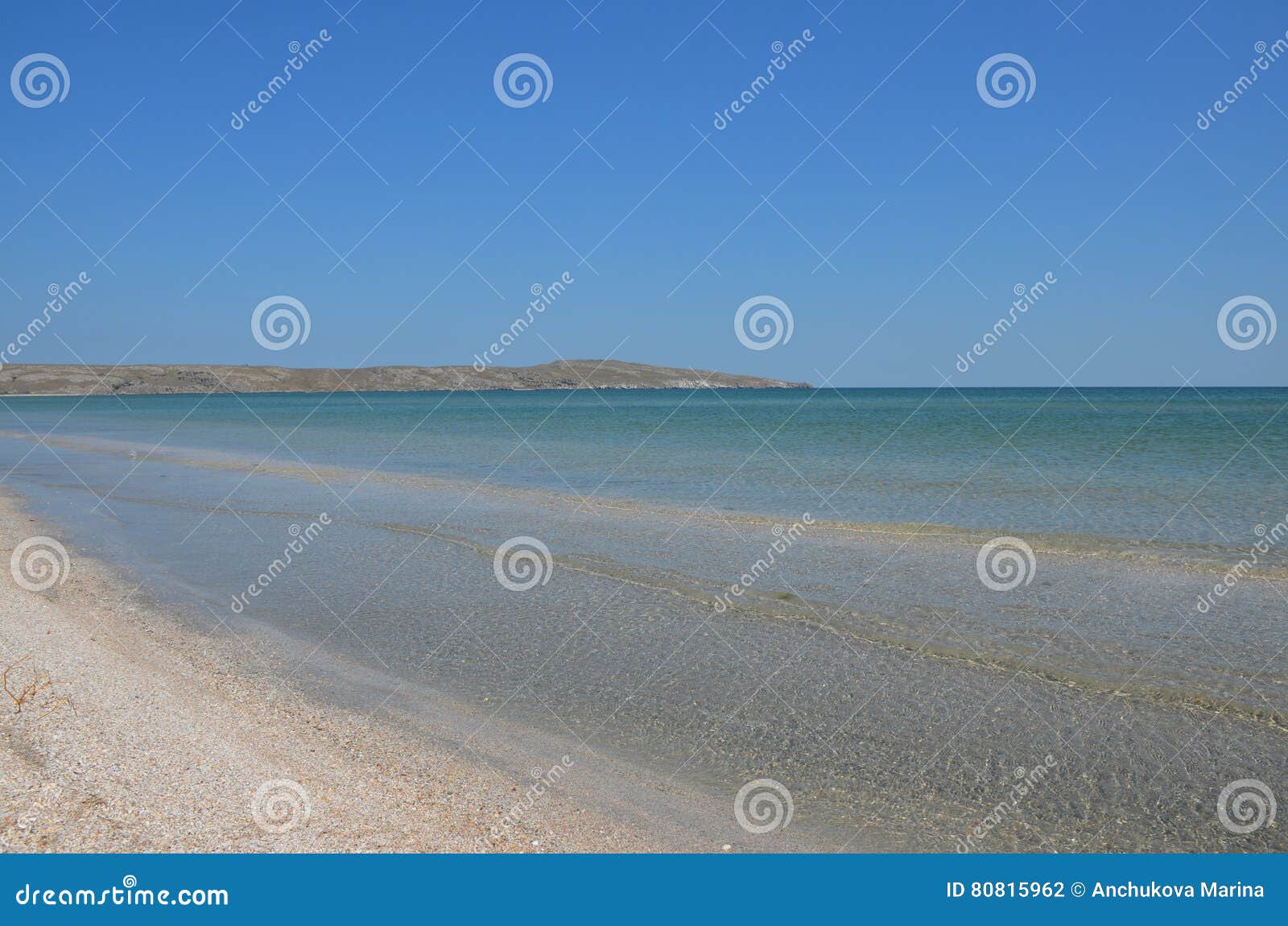 Calm Blue Sea in Sunny Weather Stock Photo - Image of coastal, scenic ...