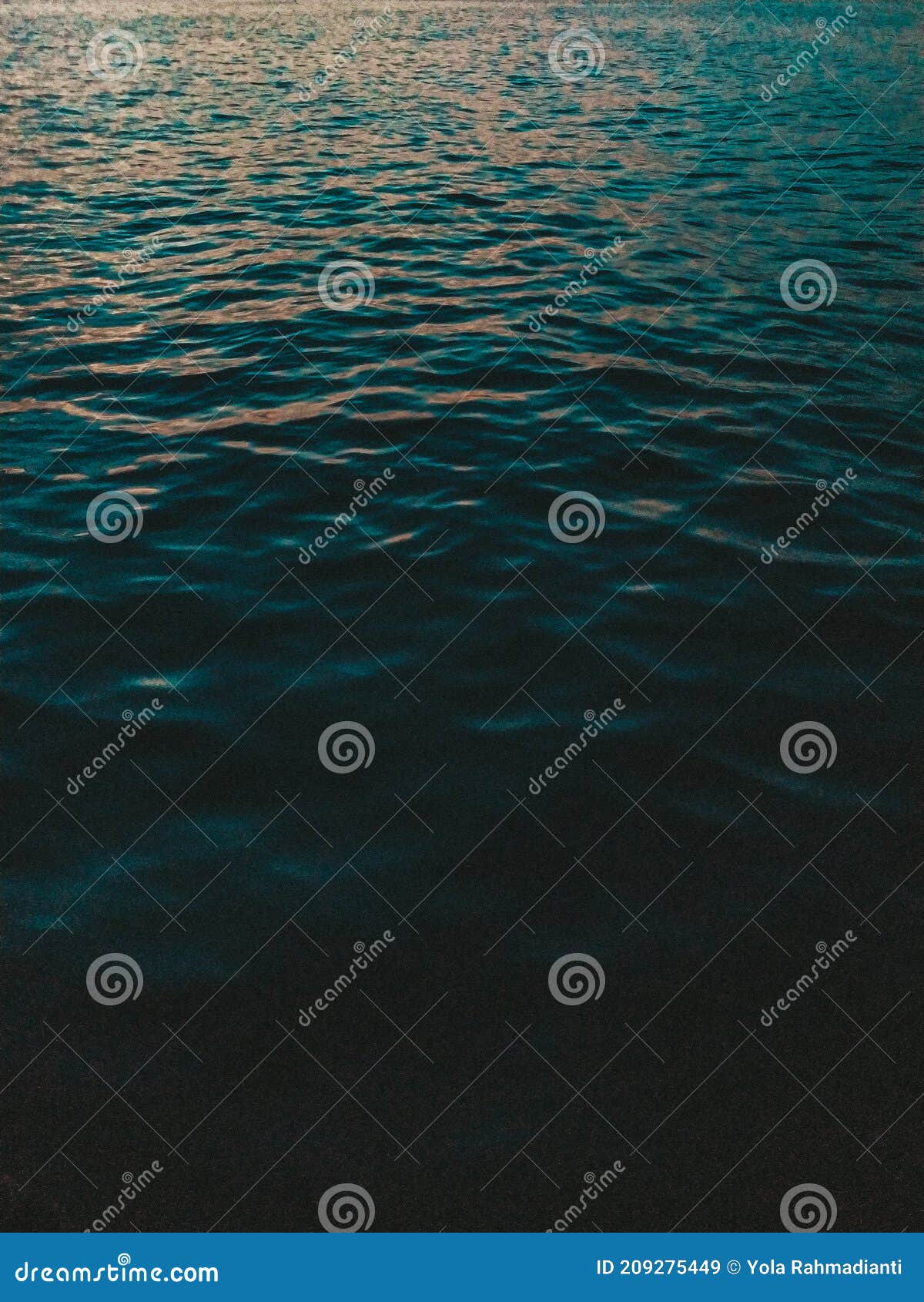 Calm Blue Waves stock image. Image of lonely, sunset - 209275449