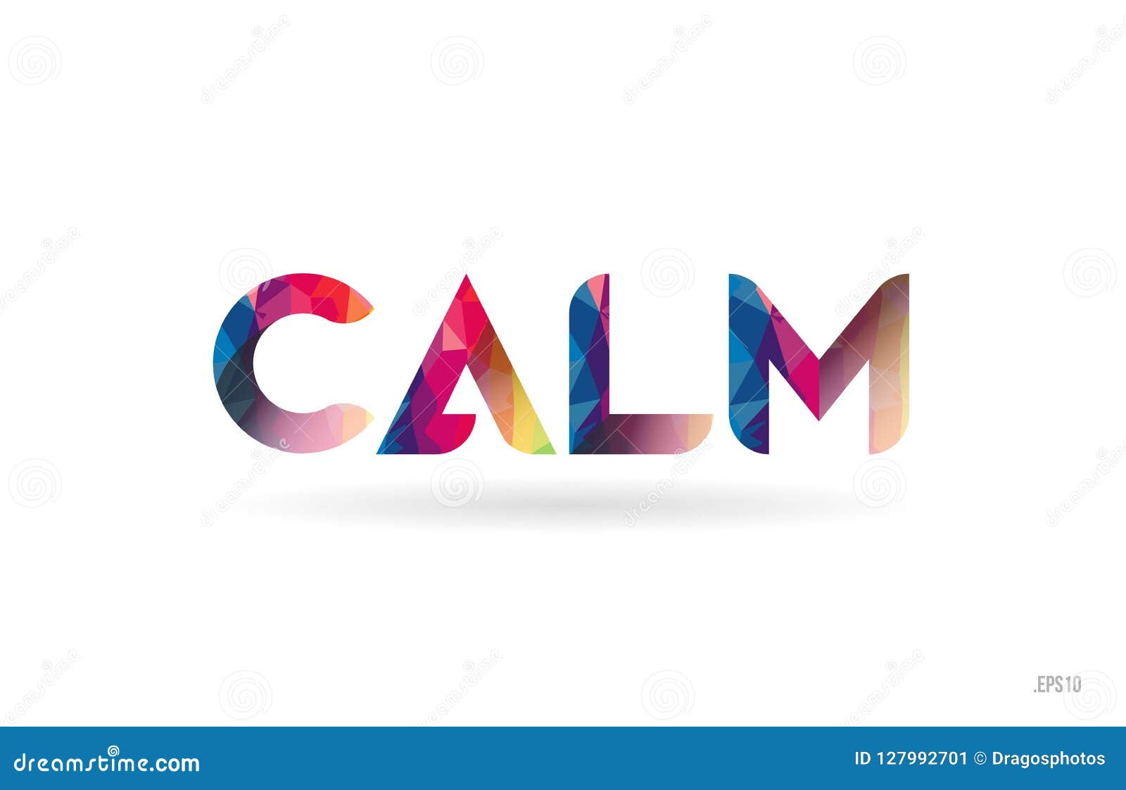 Calm Colored Rainbow Word Text Suitable for Logo Design Stock Vector ...
