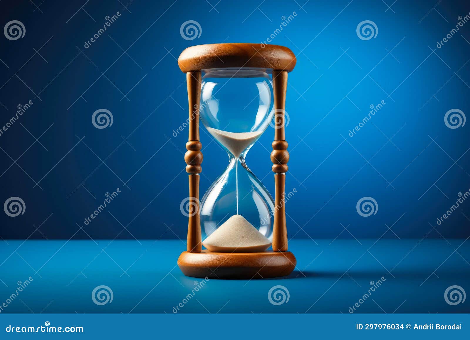 Calm Countdown in Azure. Generative Ai. Stock Illustration ...