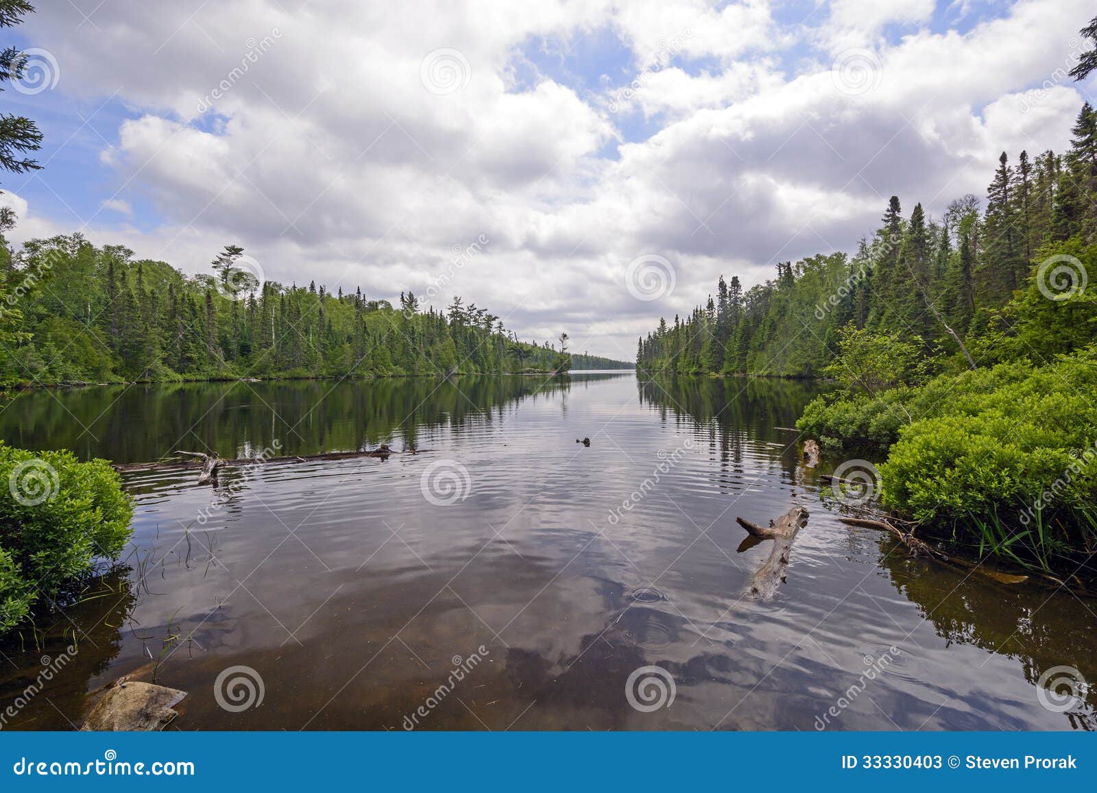 Calm Day on a Remote Lake stock image. Image of nature - 33330403