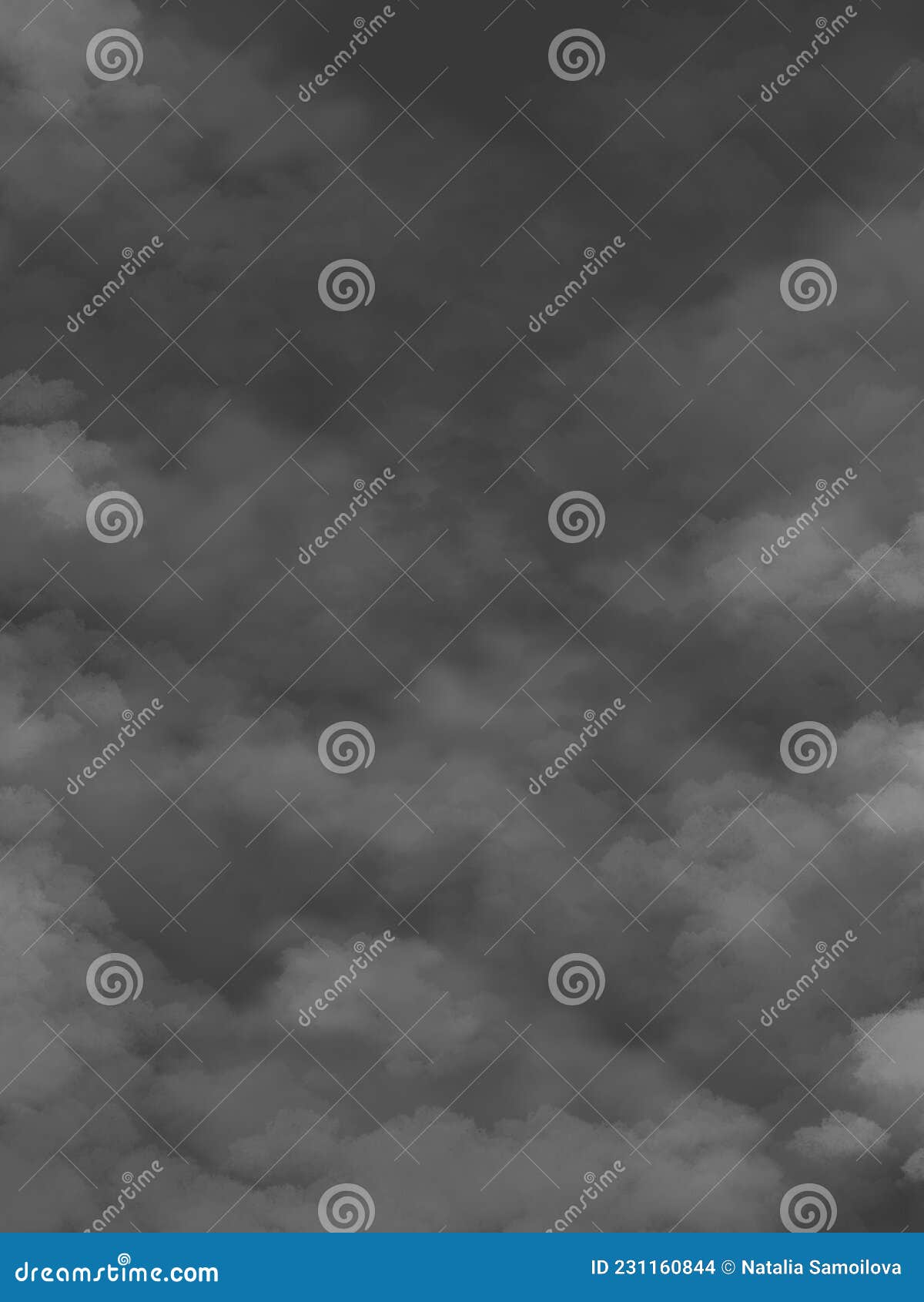 Calm Decorative Abstract Grunge Background, Gray Clouds, Stylized ...