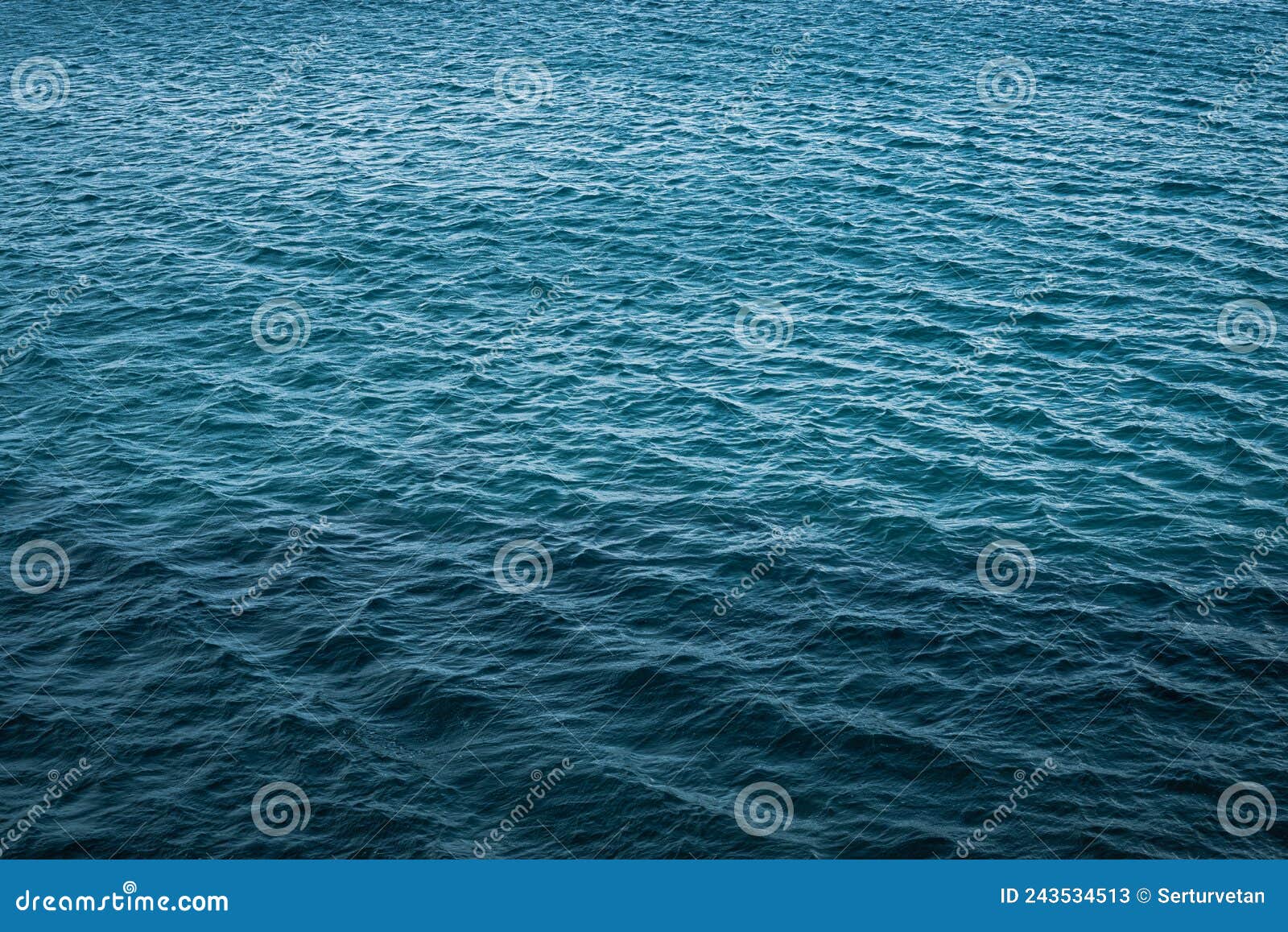 Calm Deep Blue Sea with Ripples on the Surface of the Water. Dark Blue ...