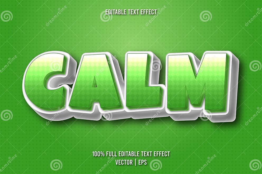Calm Editable Text Effect Comic Style Stock Vector - Illustration of ...