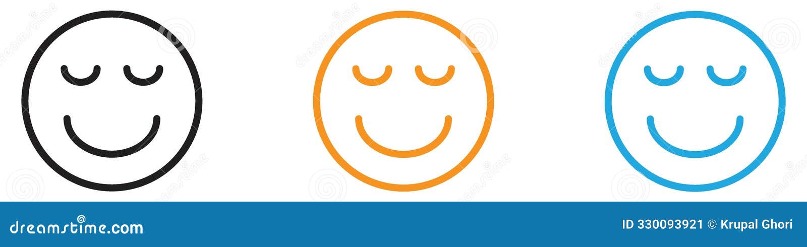 Calm Emoji Icon Vector Logo Set Collection for Web App Ui Stock ...