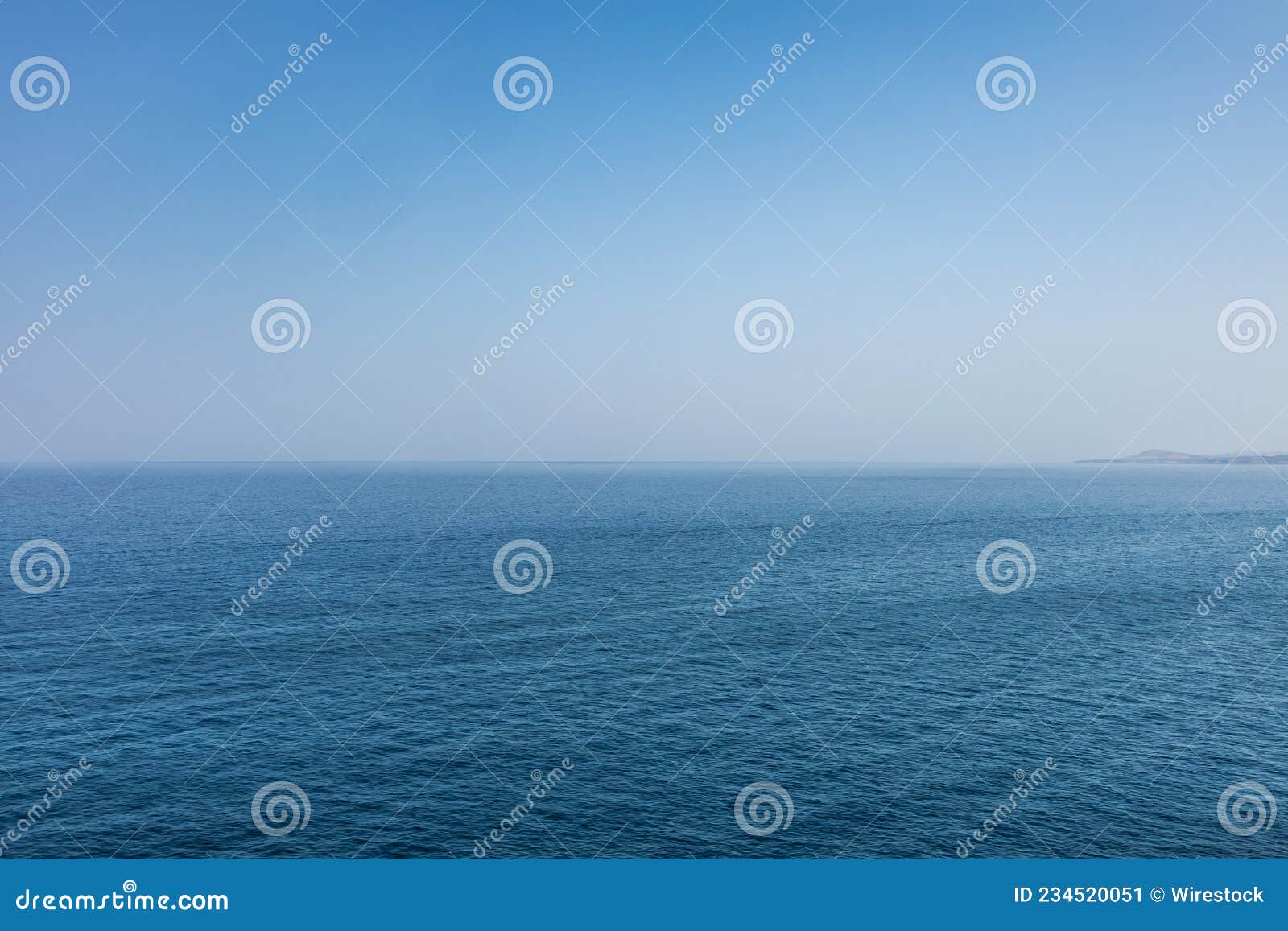 Calm Endless Sea Under the Blue Sky Stock Image - Image of seascape ...