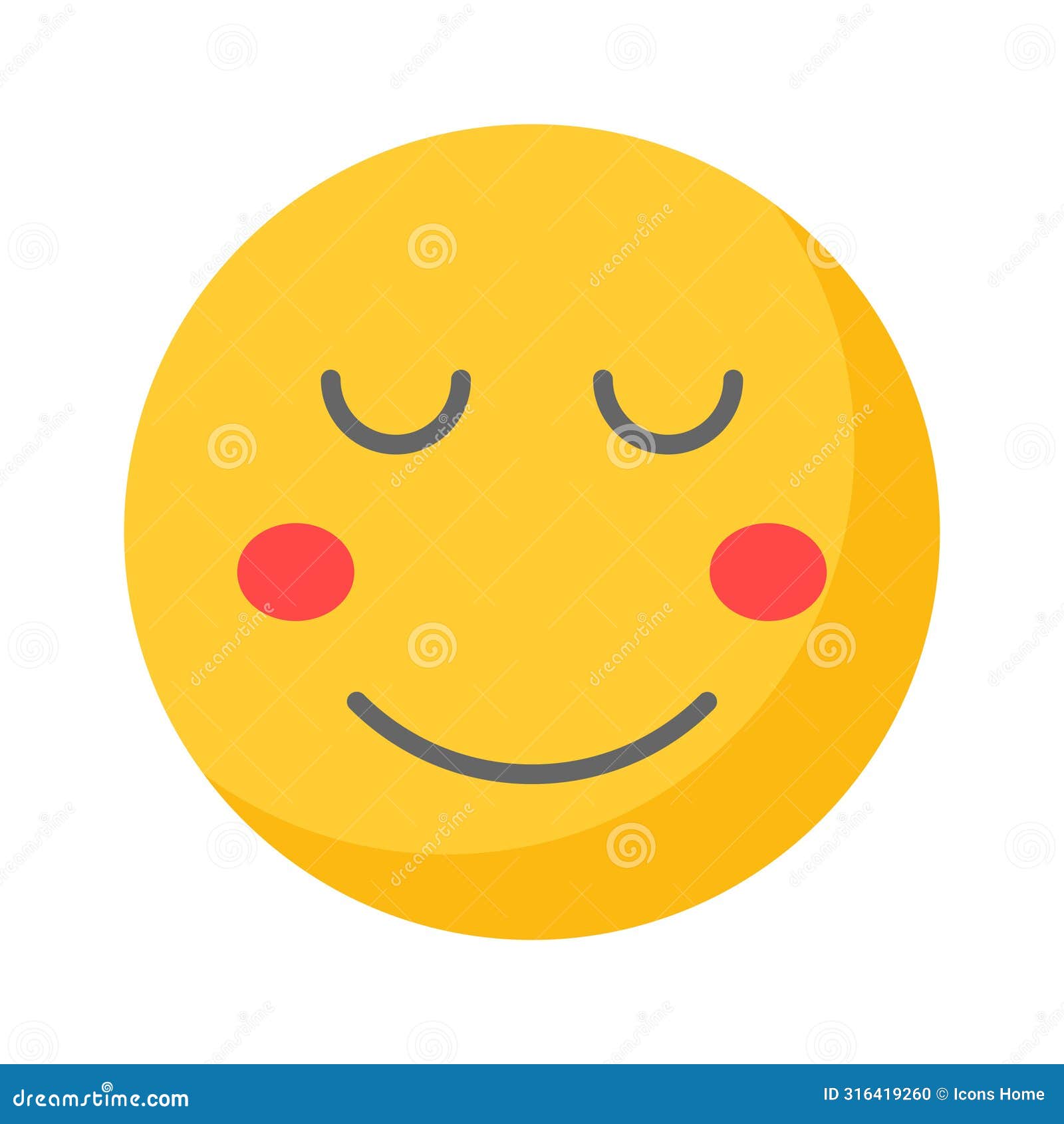 Calm Face Emoji Icon, Proud, Cool Expressions Vector Design Stock ...