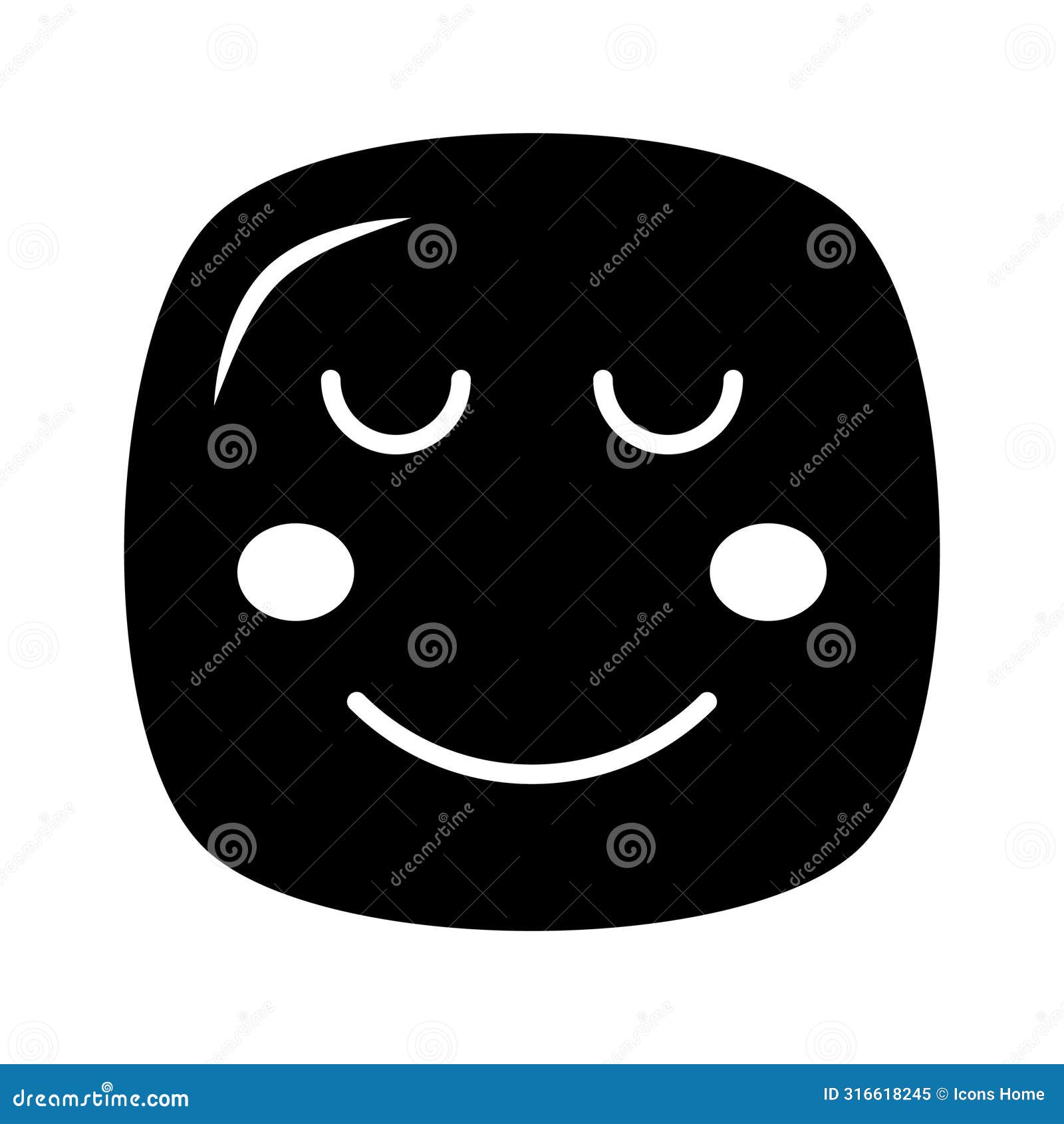 Calm Face Emoji Icon, Proud, Cool Expressions Vector Design Stock ...