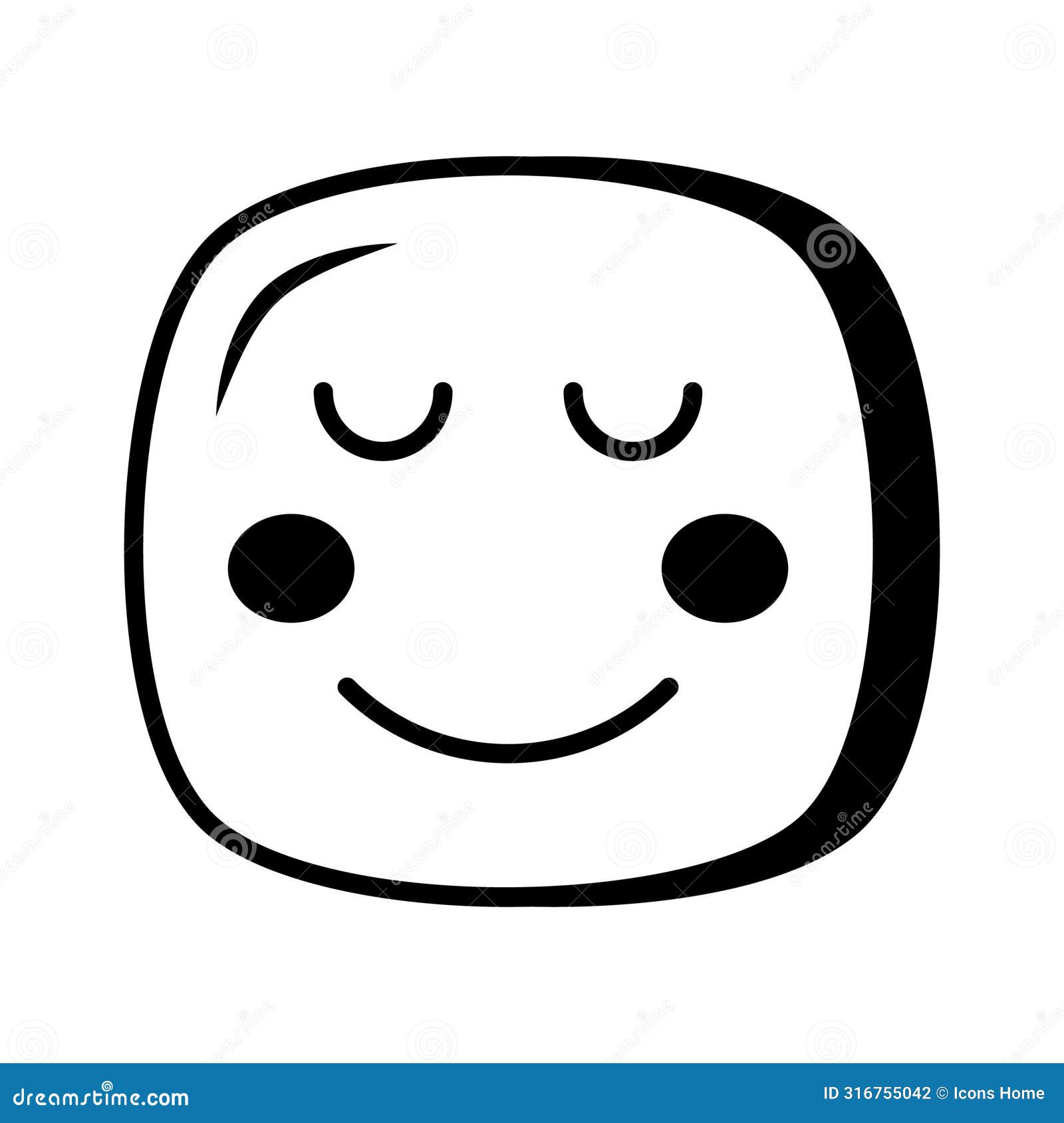Calm Face Emoji Icon, Proud, Cool Expressions Vector Design Stock ...