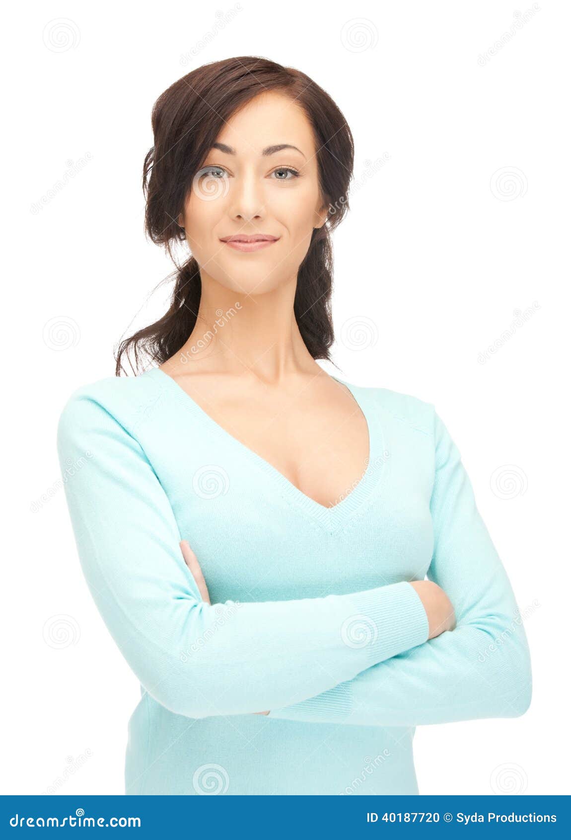 Calm and friendly woman stock photo. Image of closeup - 40187720
