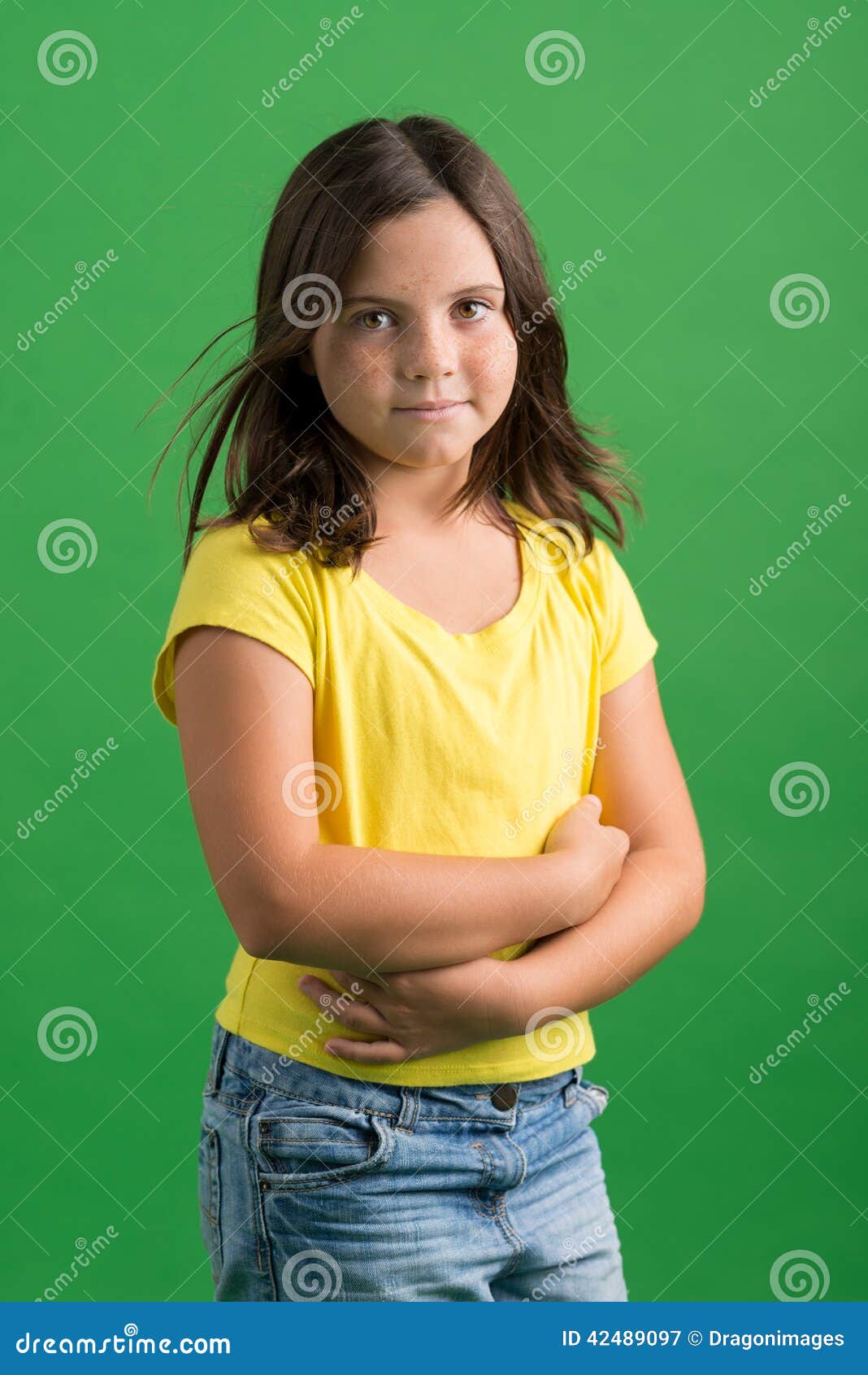 Calm girl stock image. Image of lifestyle, leisure, green - 42489097