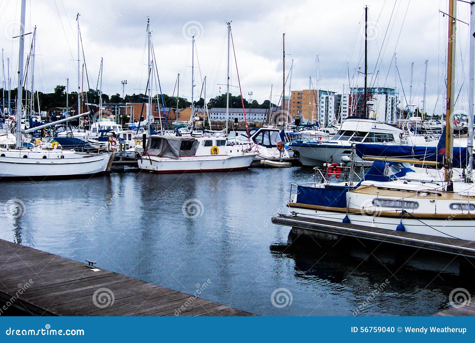 Calm Harbor in England stock photo. Image of harbor, ipswich - 56759040