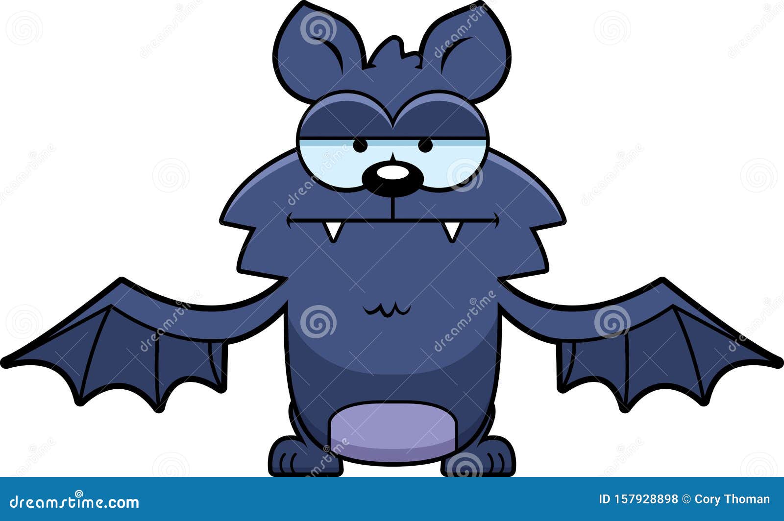 Calm Little Bat stock vector. Illustration of clipart - 157928898