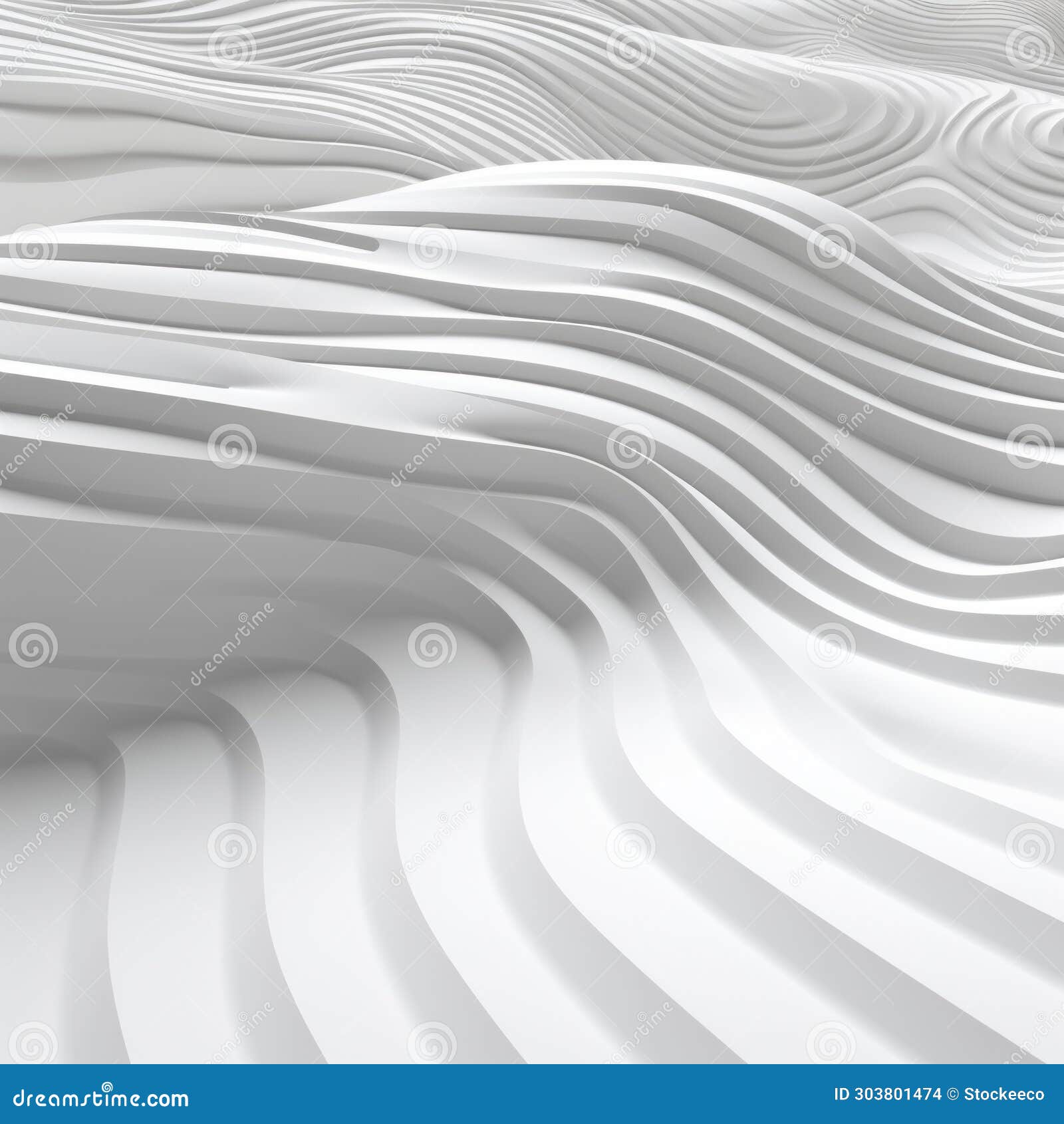 Calm and Meditative White Waves: Topographical Realism with Subtle ...