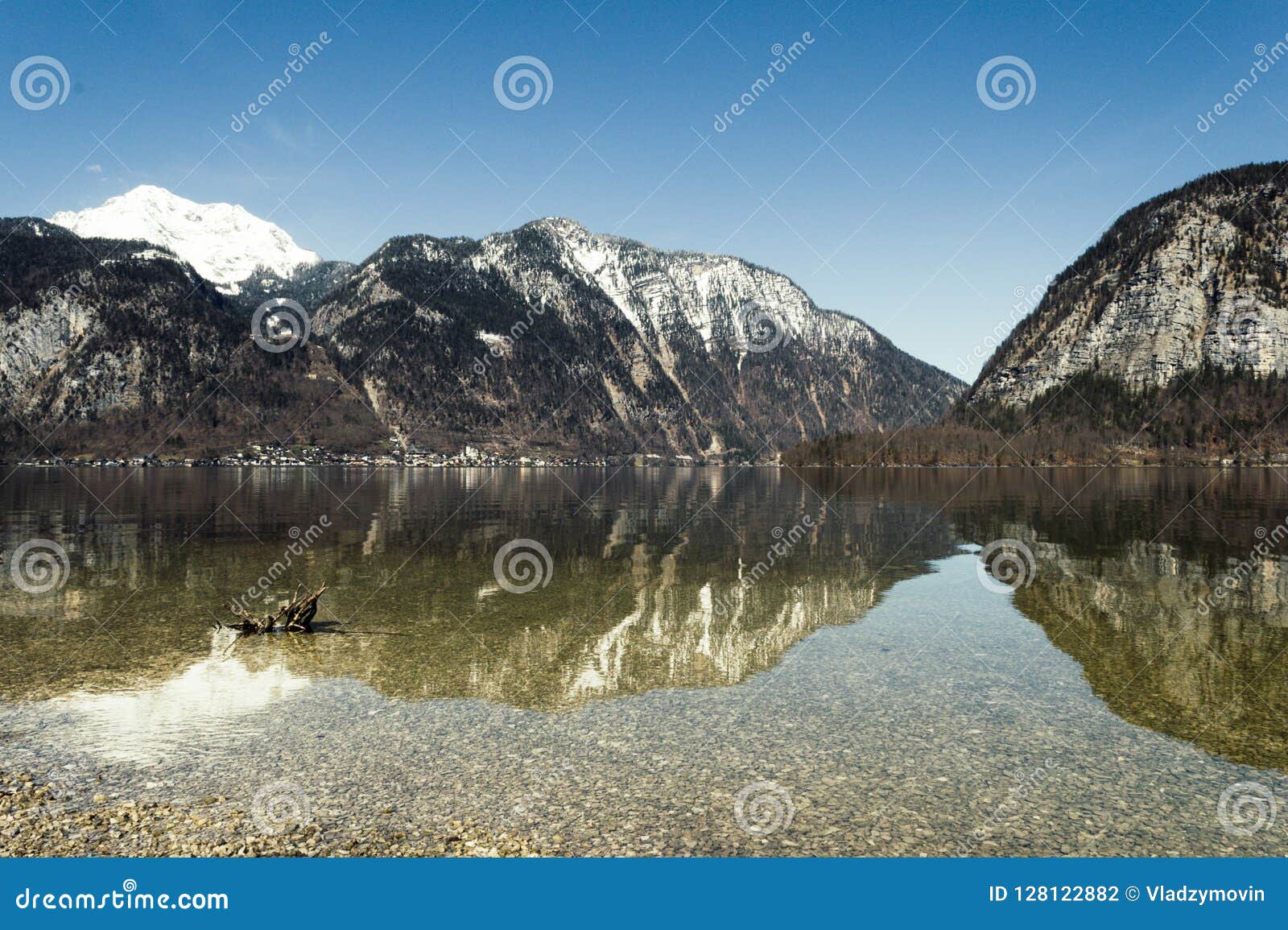 Calm Mountain Lake in Austrian Alps Stock Photo - Image of tranquility ...