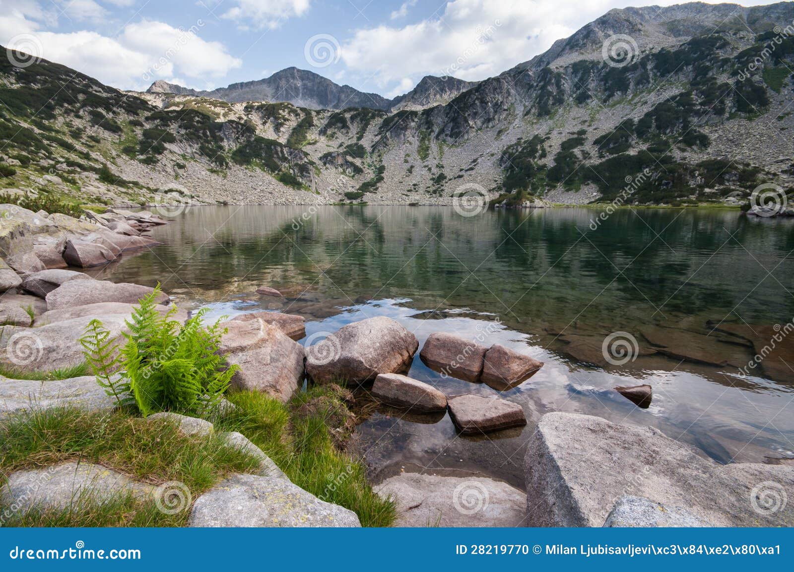 Calm Mountain Lake and Rocks Stock Photo - Image of fresh, landscape ...