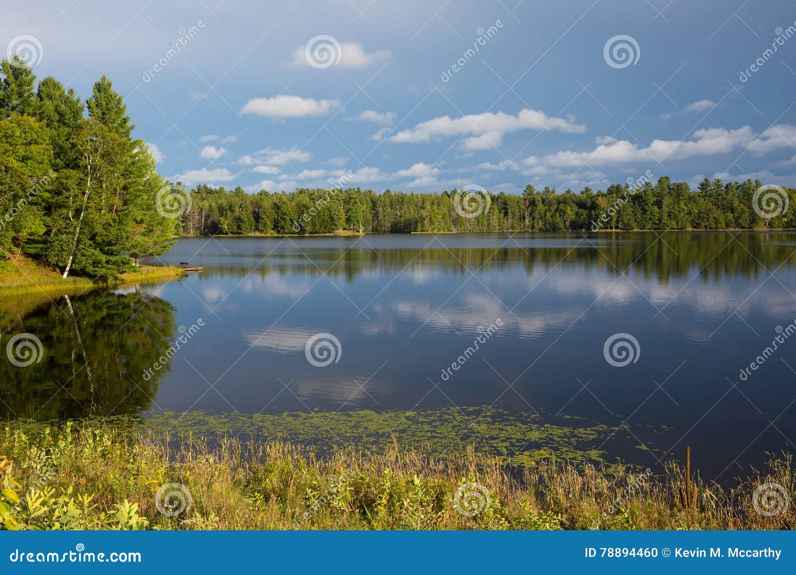 Calm Northern Wisconsin Lake Stock Photo - Image of mirror, woods: 78894460