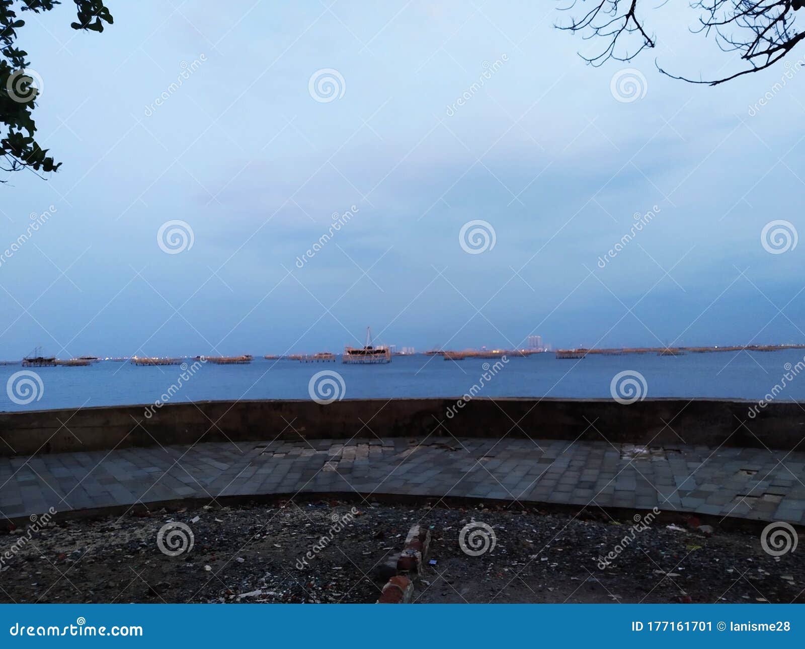 A calm ocean view stock image. Image of ocean, scenic - 177161701