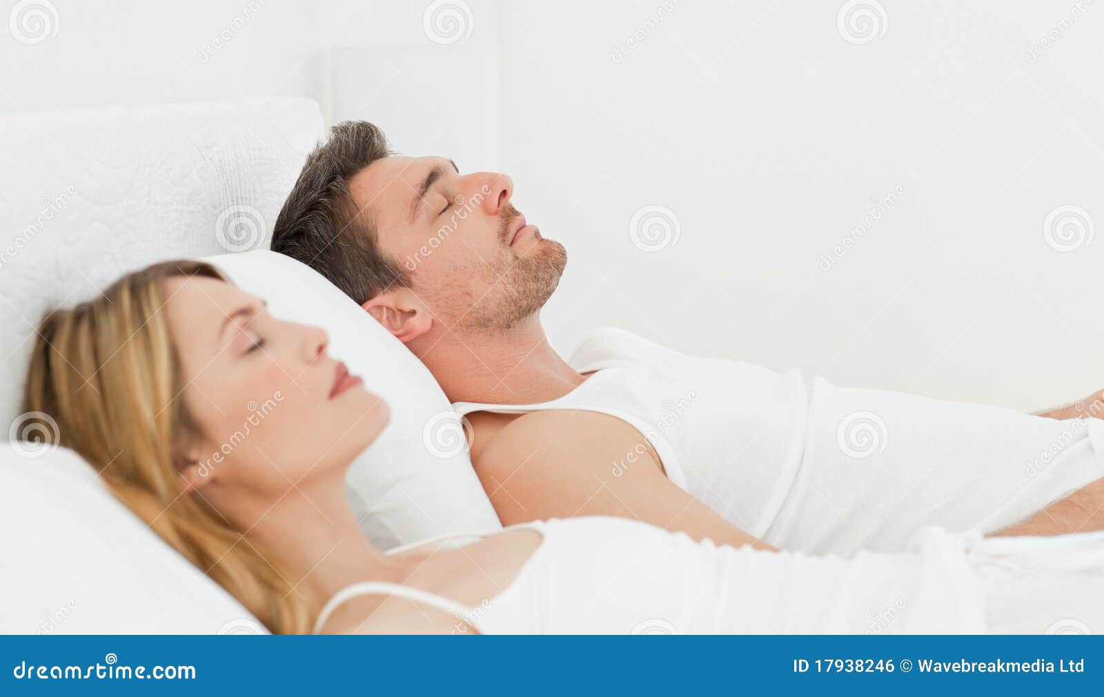 Calm Pairs Sleeping Together Stock Photo - Image of pensive, positive ...