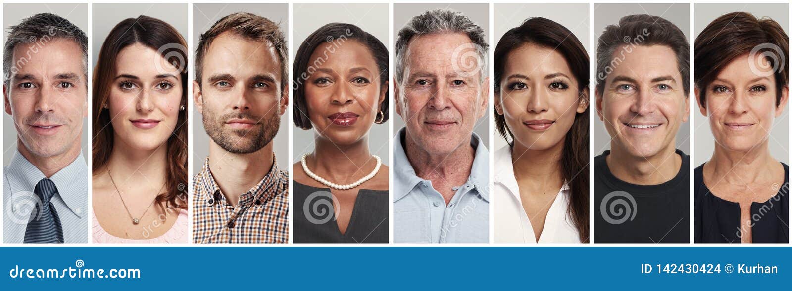 Calm people faces stock photo. Image of lifestyle, female - 142430424