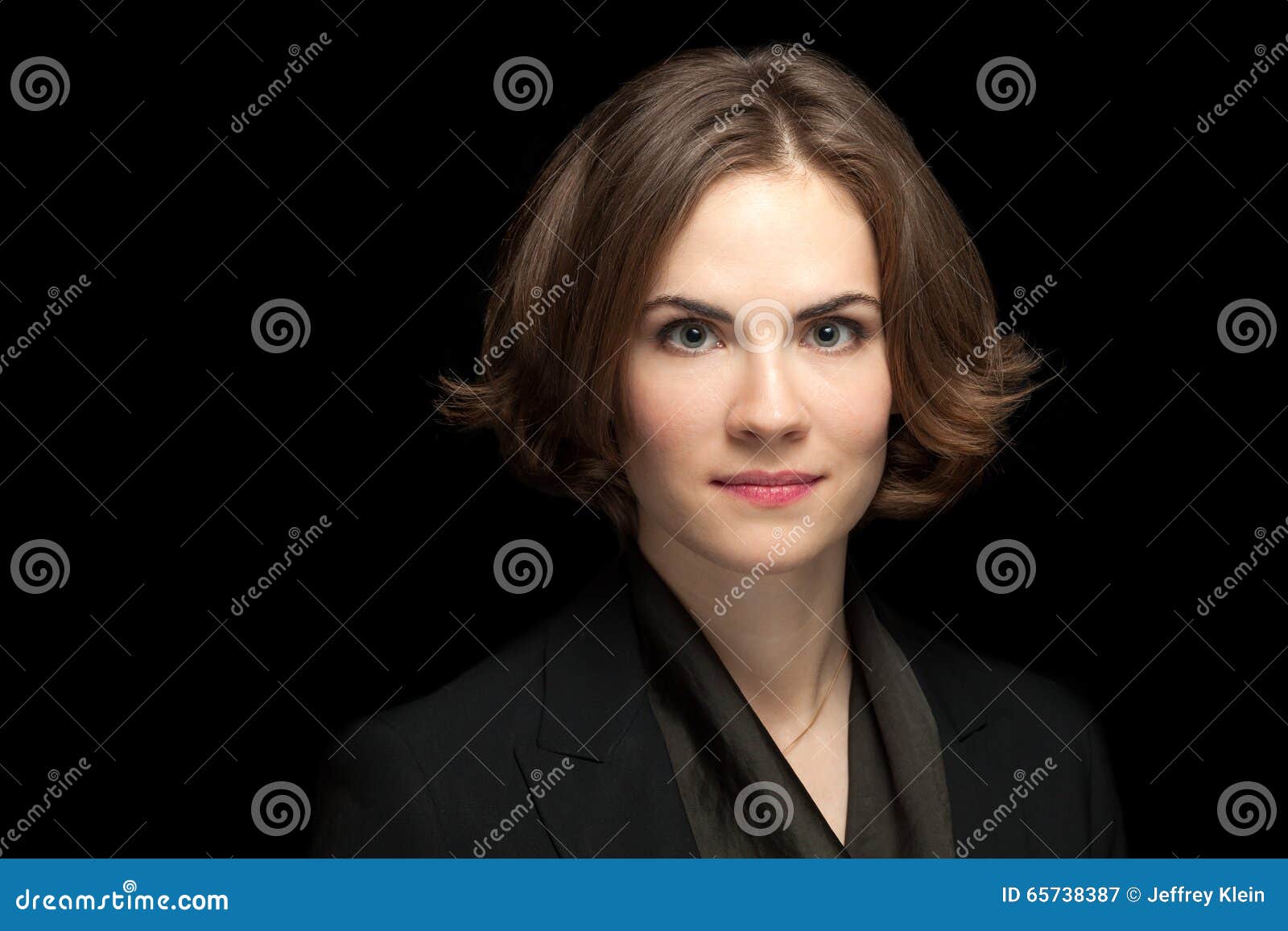 Calm Pretty Model Corporate Headshot Stock Image - Image of assured ...